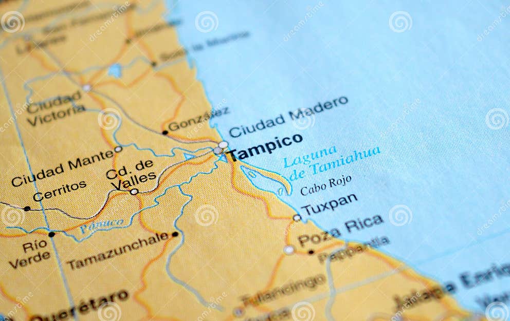 A Photo of Tampico on a Map Stock Photo - Image of macro, destination ...