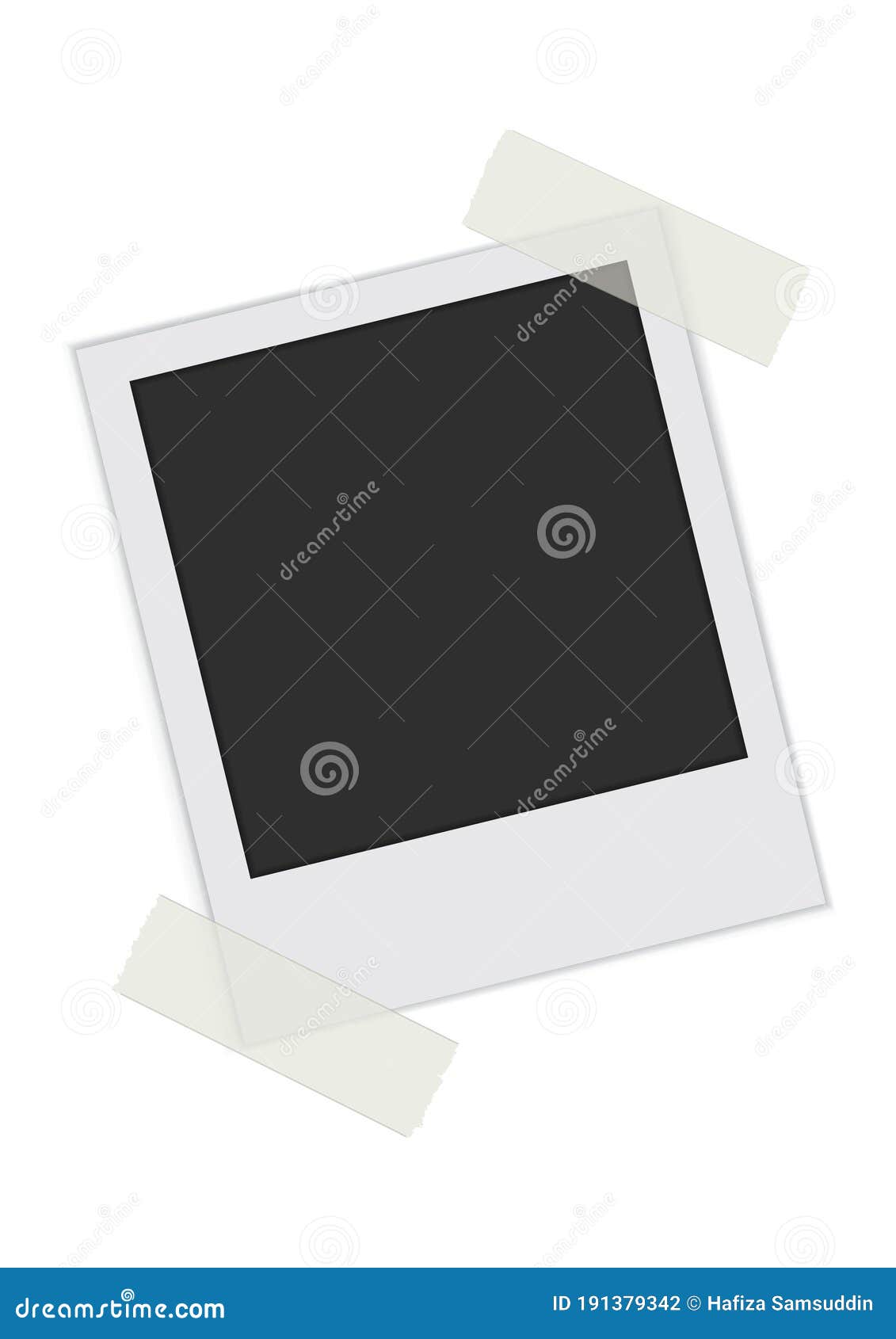 Photo Taped To the Wall. Vector Illustration Decorative Design Stock ...