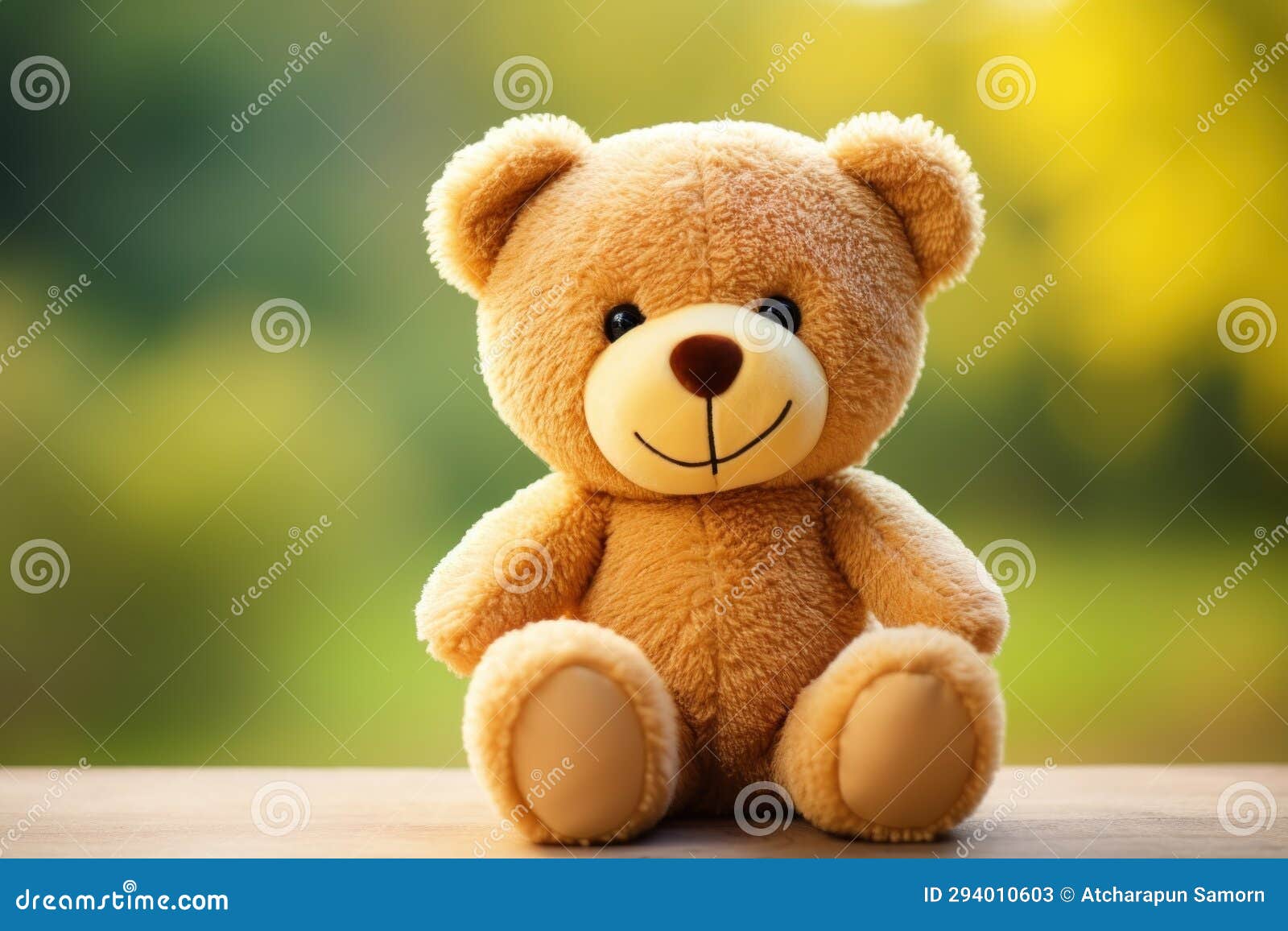 Photo of Teddy Bear Wearing a Cheerful Smile Stock Illustration ...