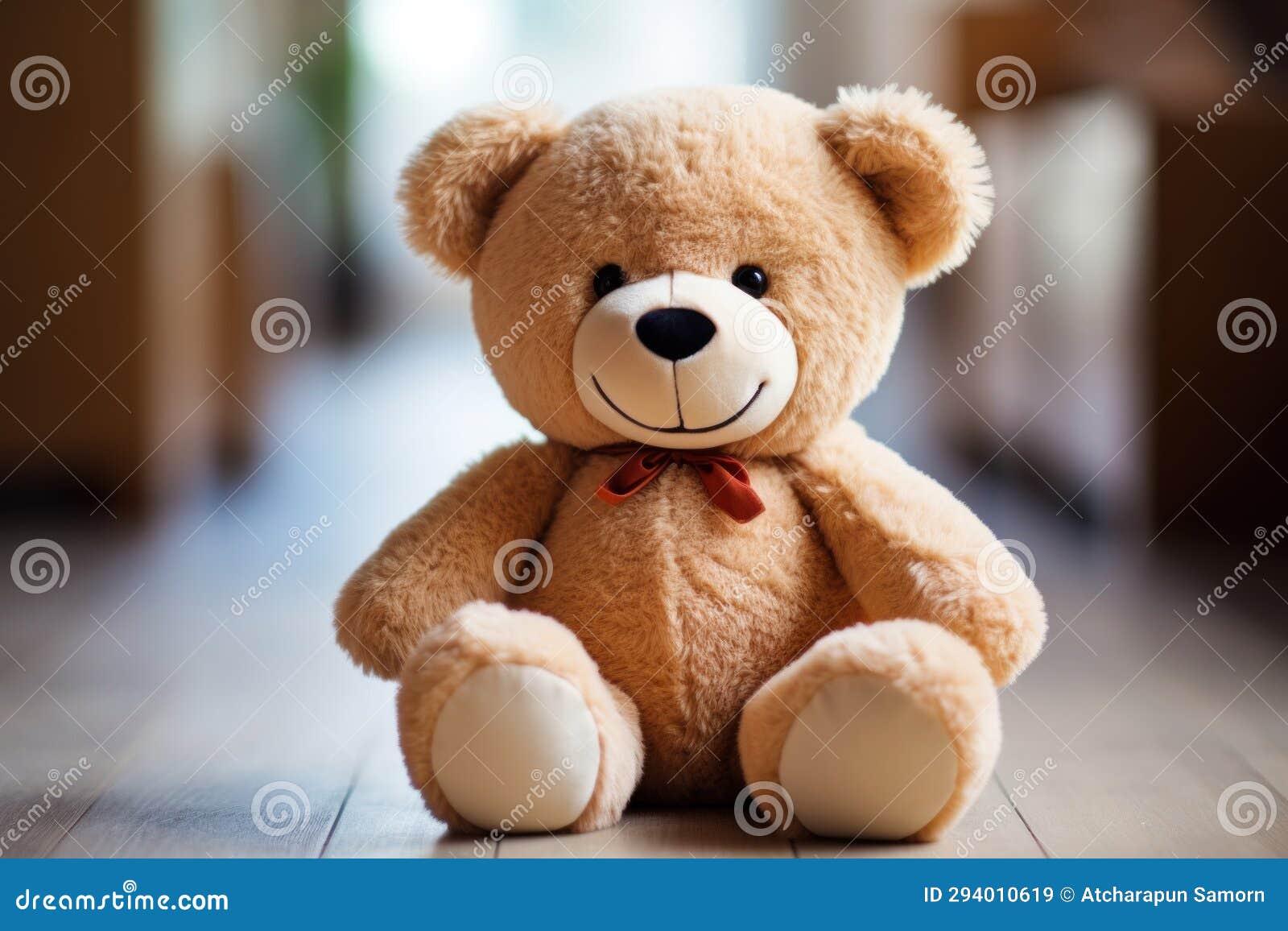 Photo of Teddy Bear Wearing a Cheerful Smile Stock Illustration ...