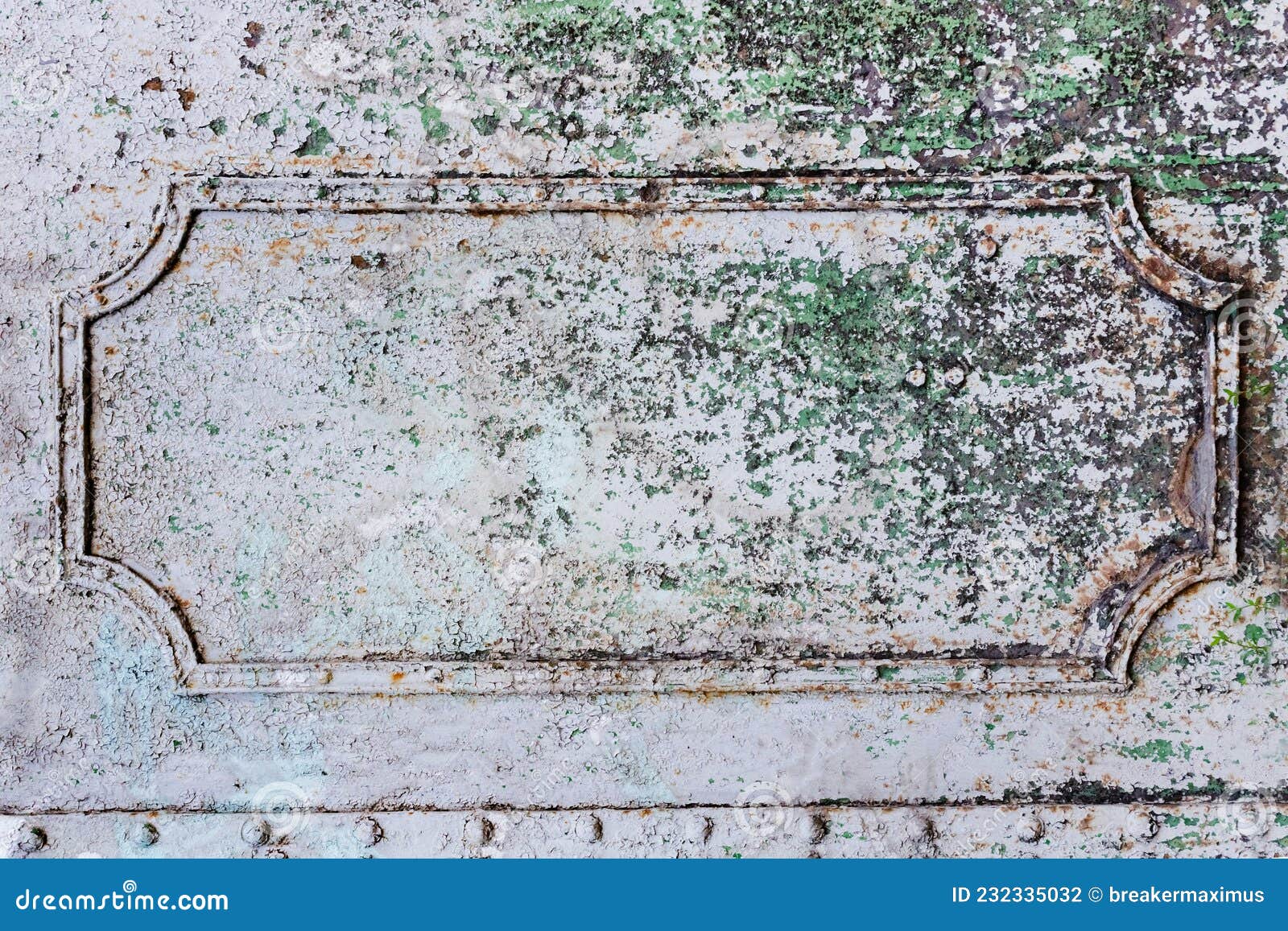 Old and Rusty Metal Surface with Borders Stock Photo - Image of ...
