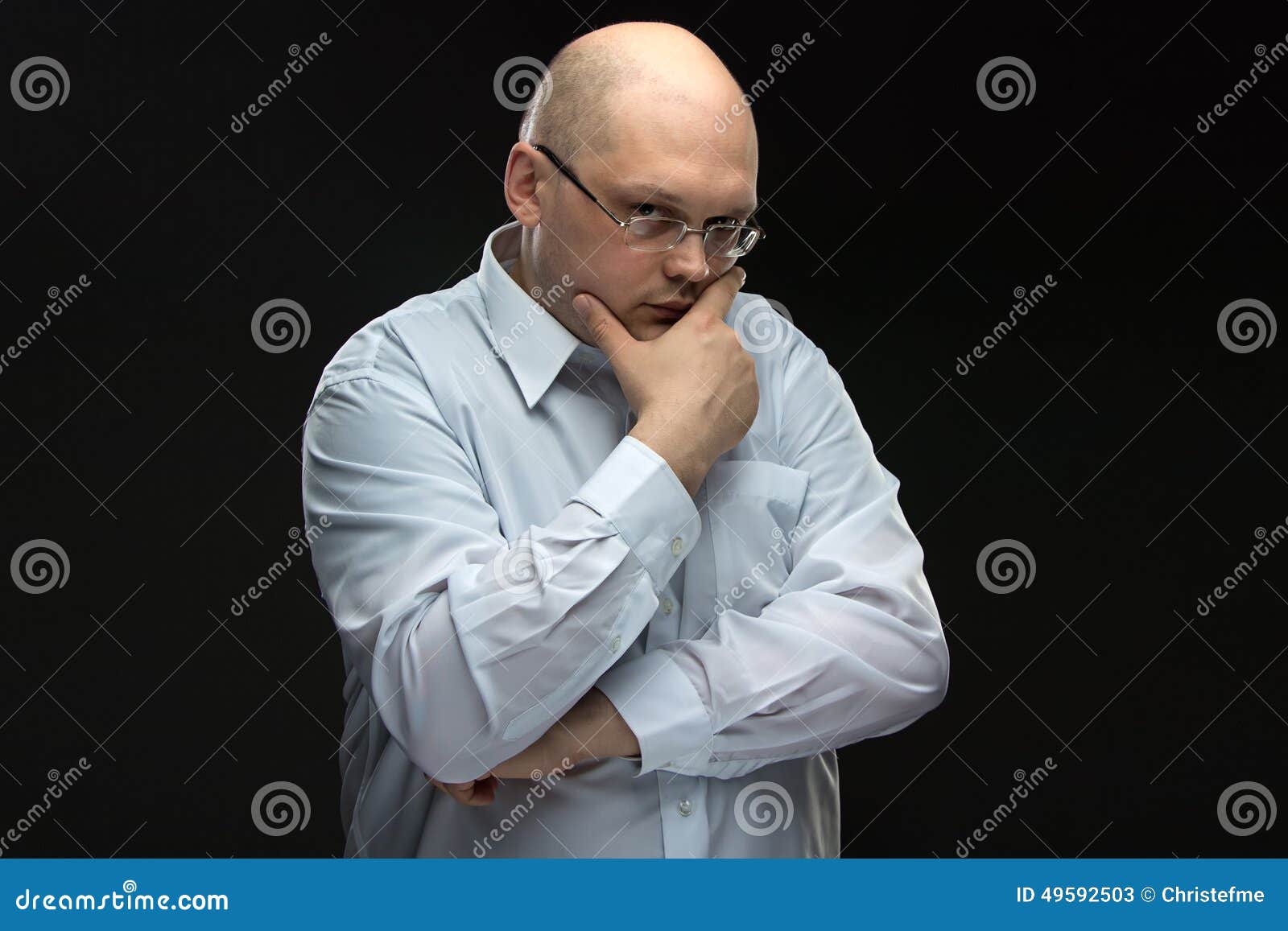 Photo of Thinking Man in Glasses Stock Image - Image of mind, caucasian ...