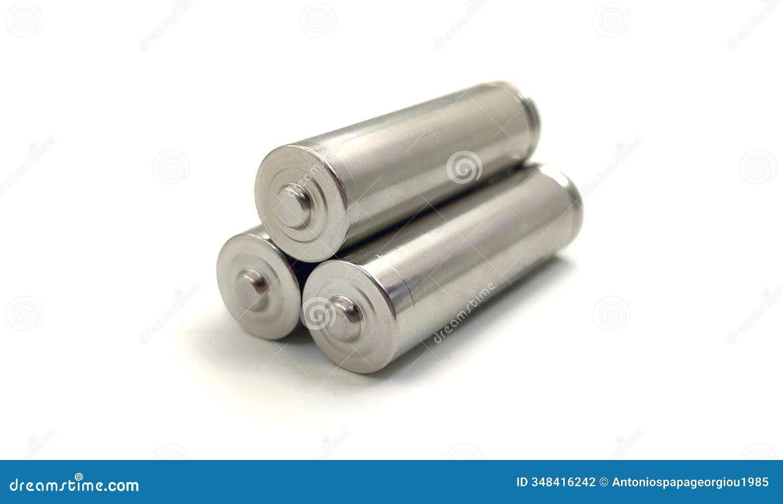 Three Batteries AAA, AA And PP3 On White Isolated Background. Concept ...