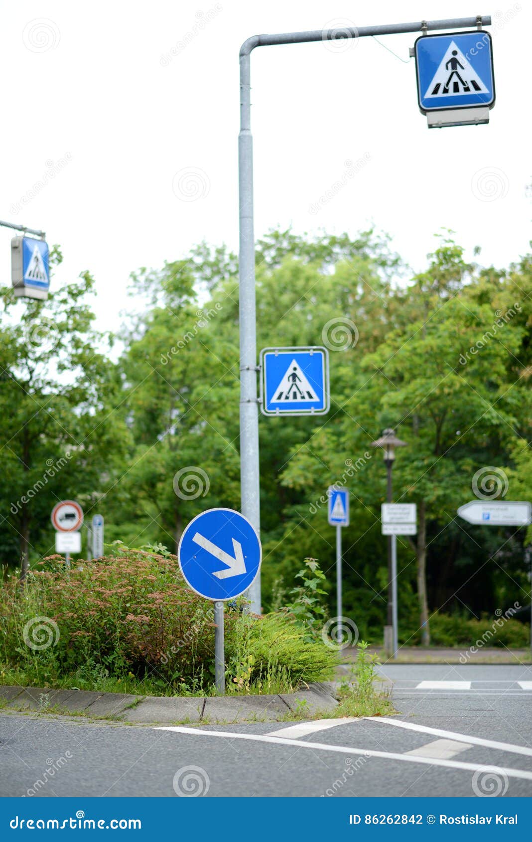 TOO MANY SIGNS stock photo. Image of germany, road, crossing - 86262842