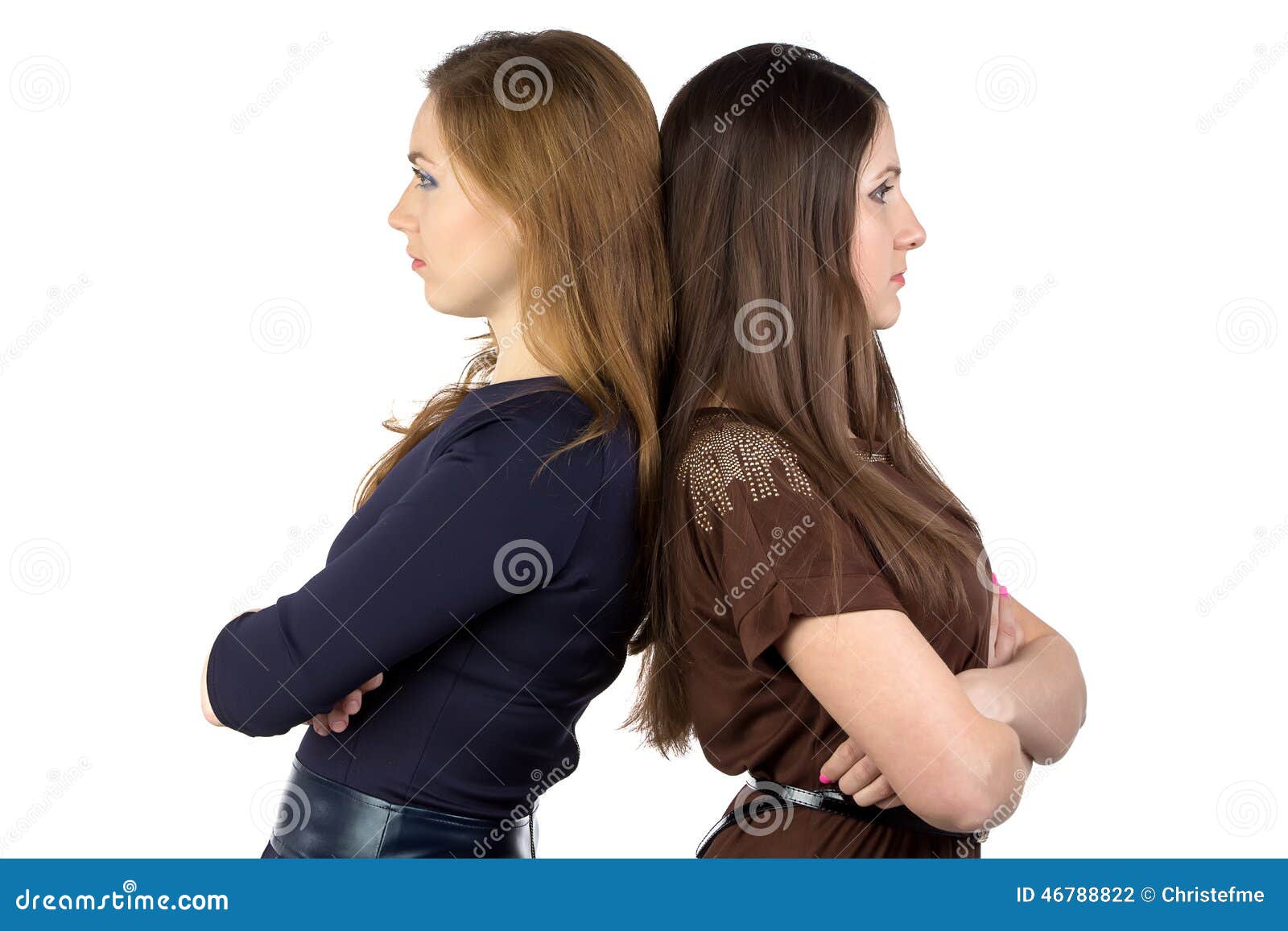 Photo of Two Women Back-to-back Stock Photo - Image of confident ...