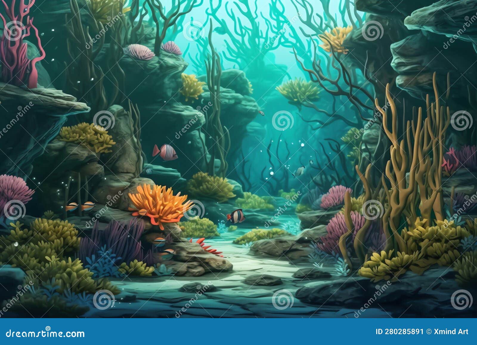 An Underwater Ecosystem Teeming With Vibrant Marine Emphasizing The And ...