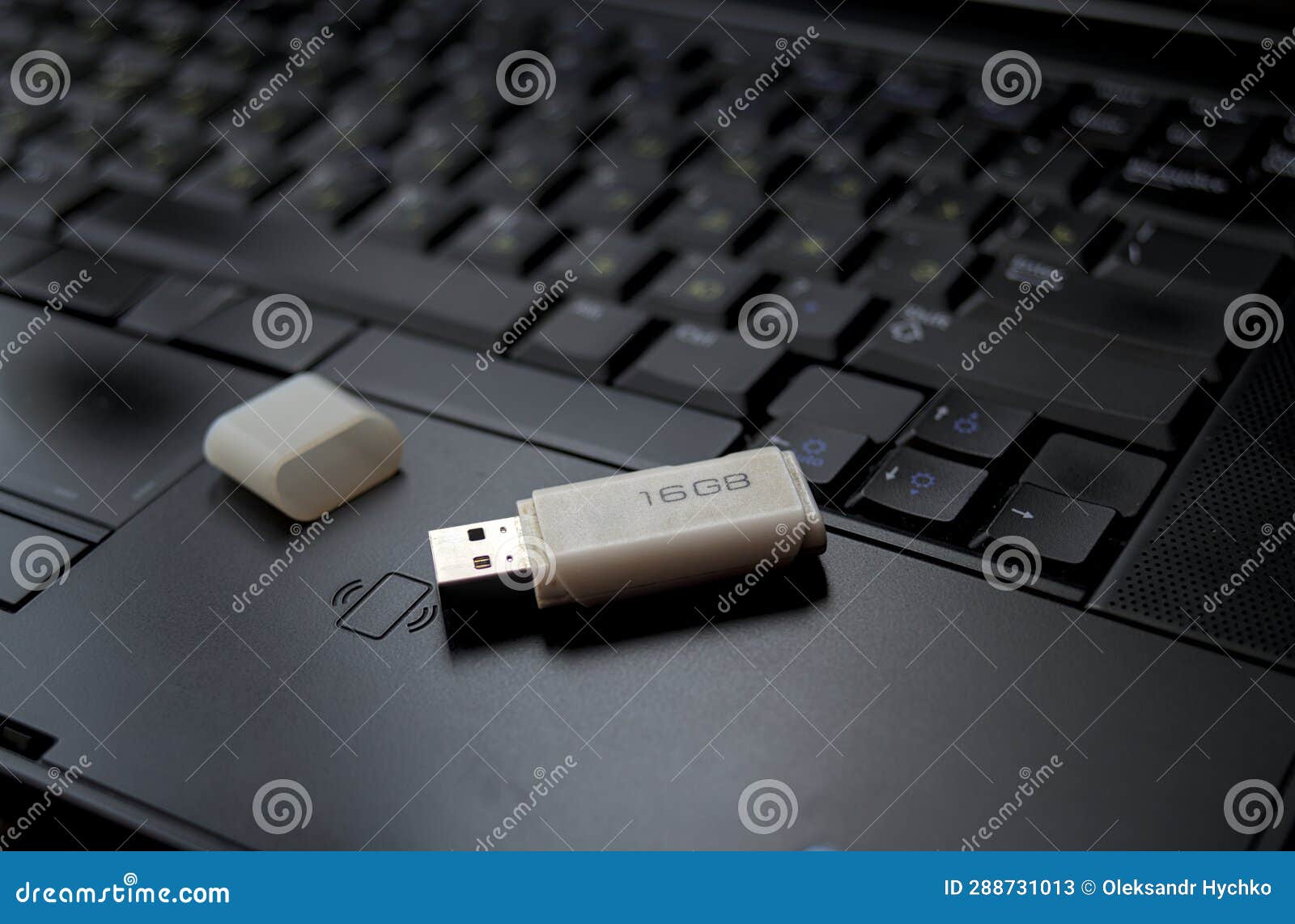 Photo of Used Flash Drive on the Laptop Stock Image - Image of ...