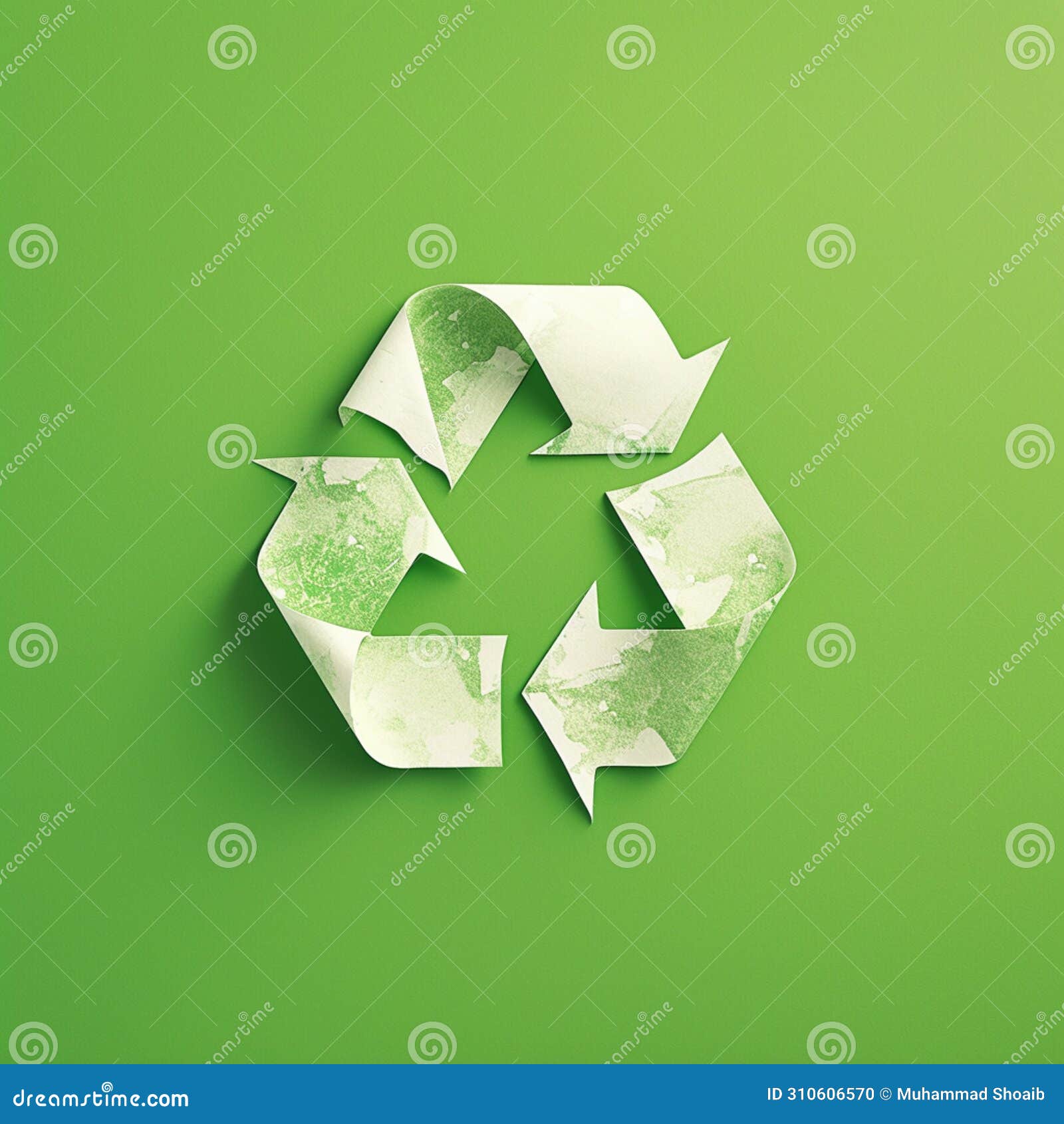 Photo Vibrant Green Background With White Paper Recycle Symbol ... Photo Vibrant Green Background With White Paper Recycle Symbol ...