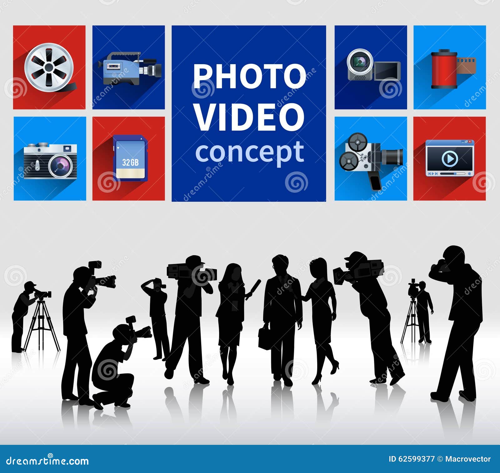 Evolution Of A Filming Cameraman Cartoon Vector | CartoonDealer.com ...