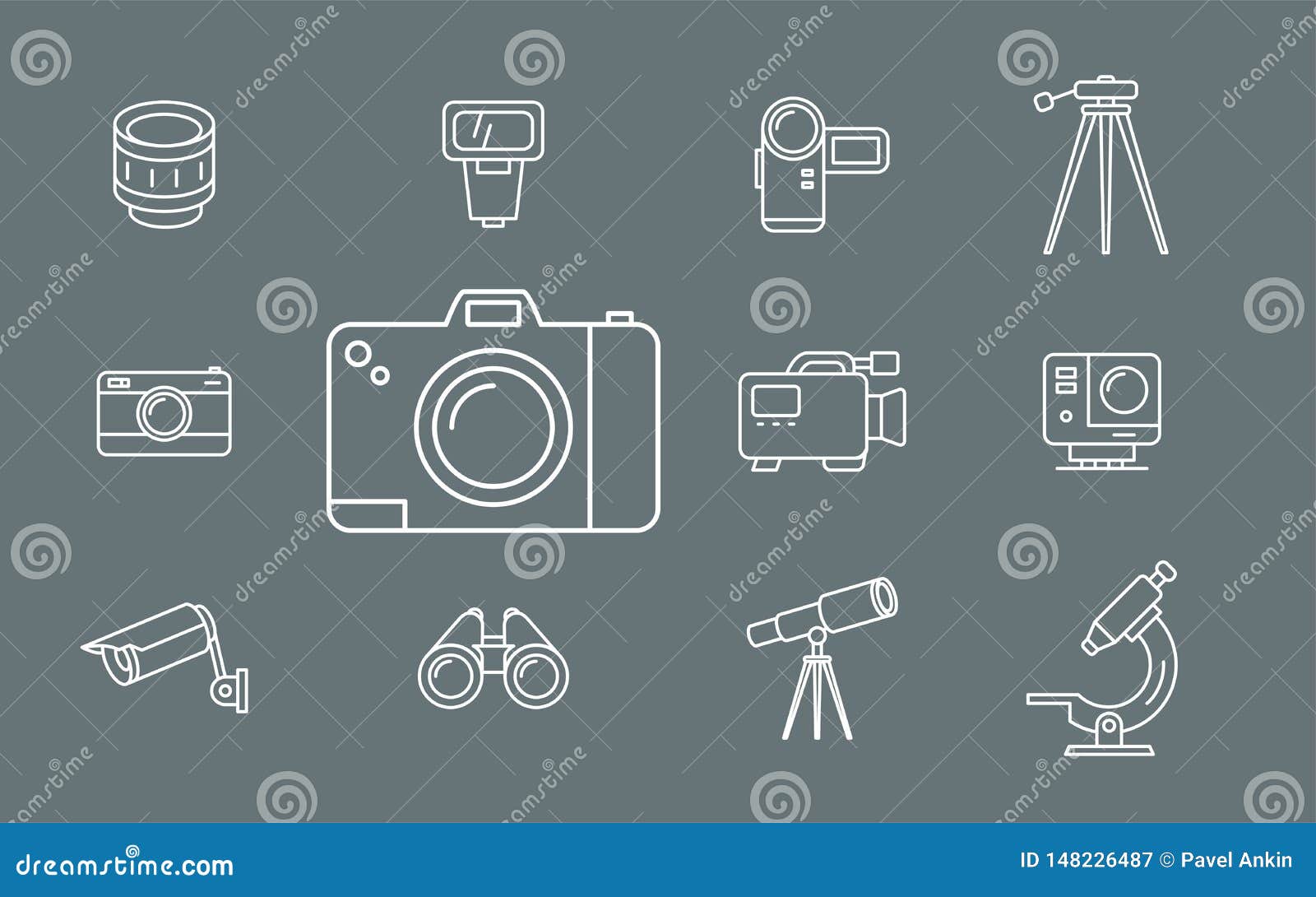 Camera icons set 01 stock vector. Illustration of digital - 148226487