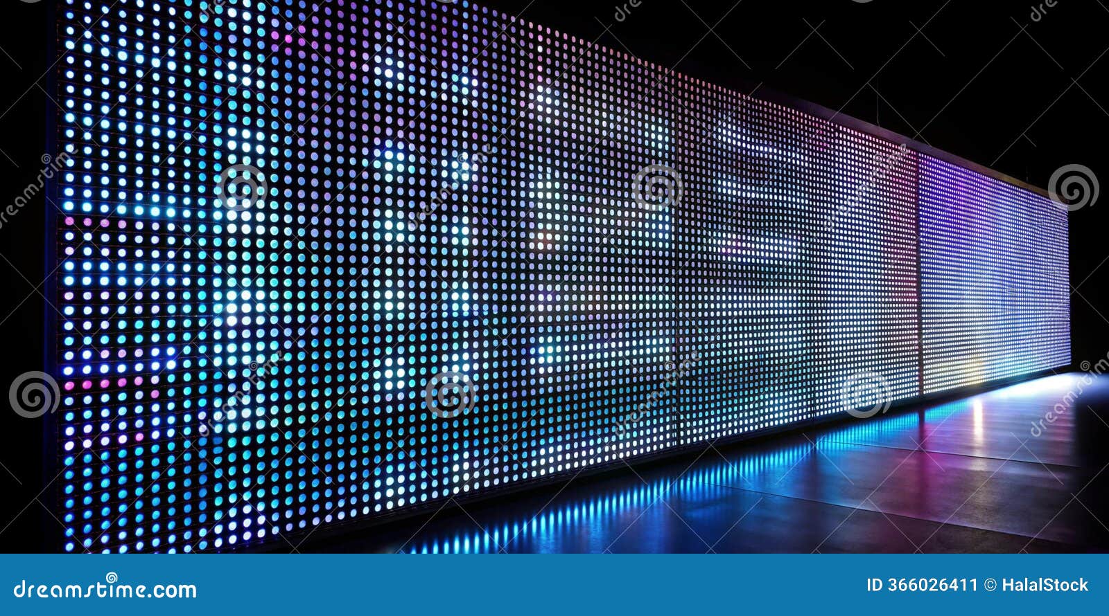 Photo Of Video Wall Screen On Black Background With Grid Layout Of ...