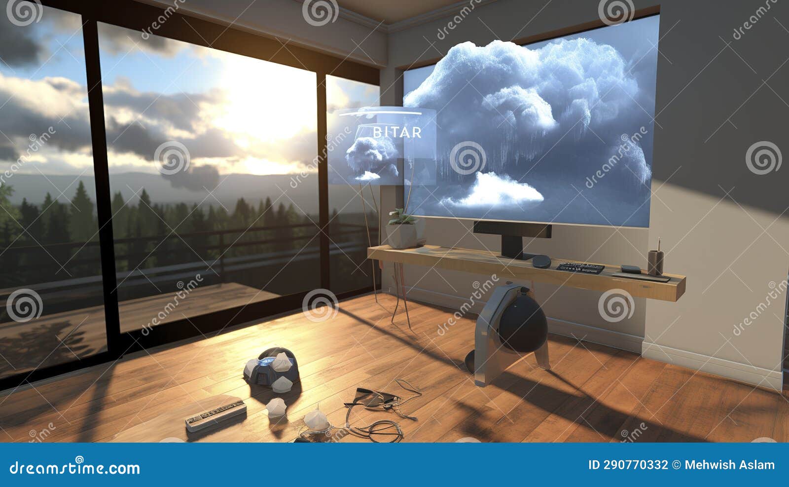 A Photo of Virtual Reality Weather Forecasting and Climate Simulation ...