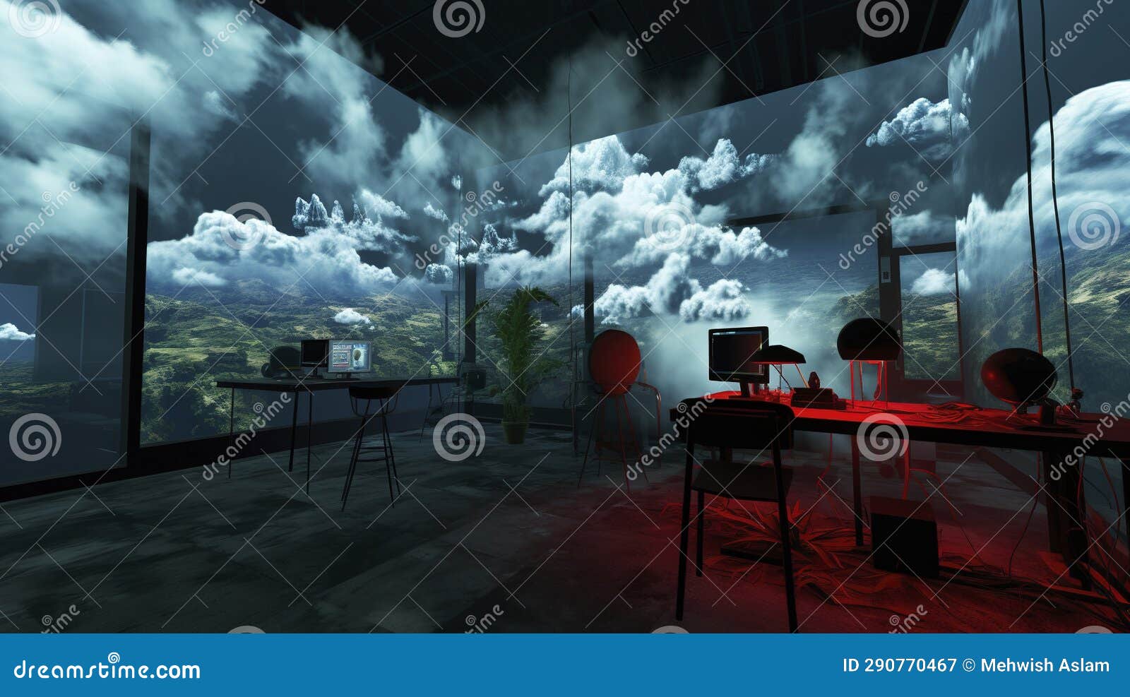 A Photo of Virtual Reality Weather Forecasting and Climate Simulation ...