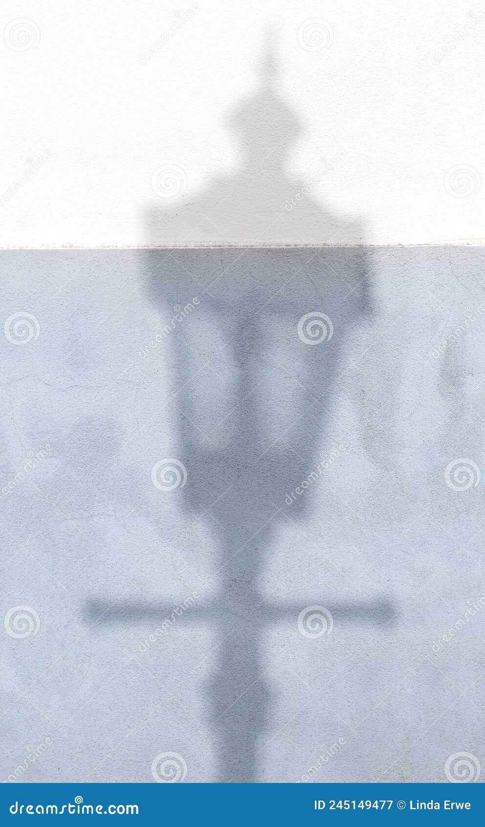 The Shadow Of A Street Lamp. Black And White Image To Overlay The ...
