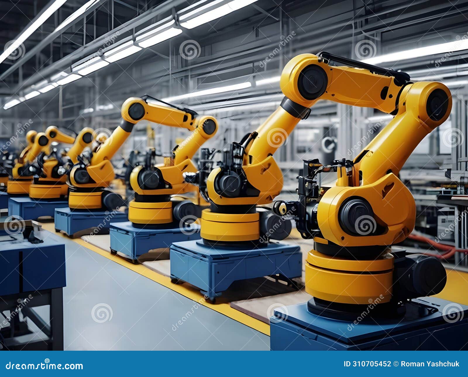 Robotic Automatic Manipulators Collect Goods in Production Stock ...