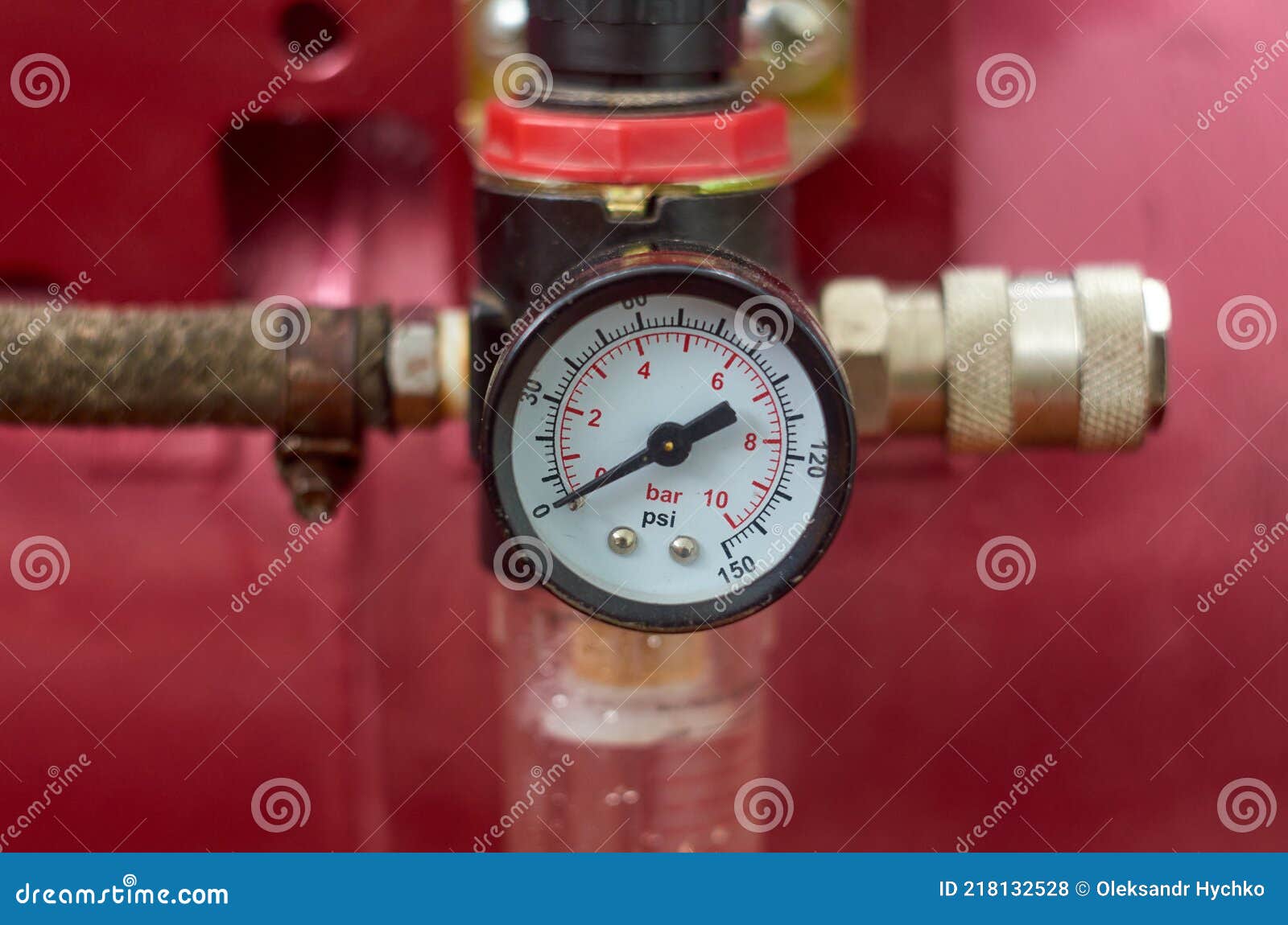 Photo of Water Separator with Pressure Gauge Stock Photo - Image of ...