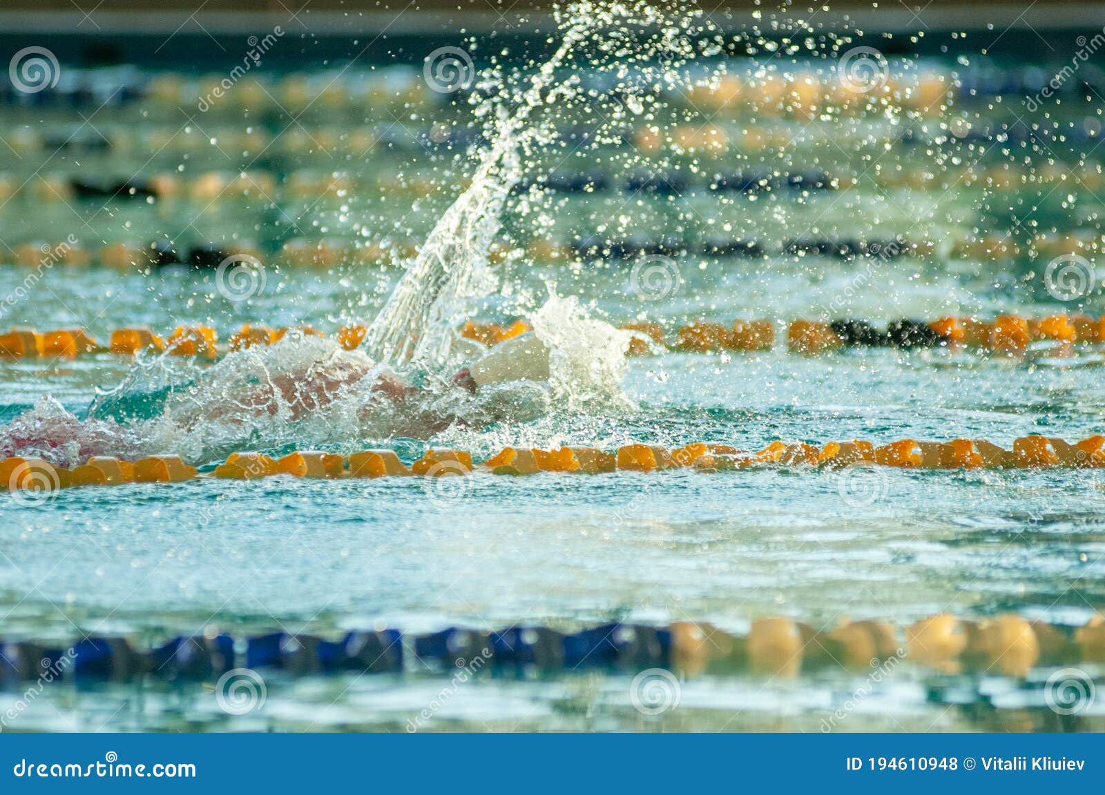 Photo of Water Splash in Swimming Pool Stock Photo - Image of hand ...