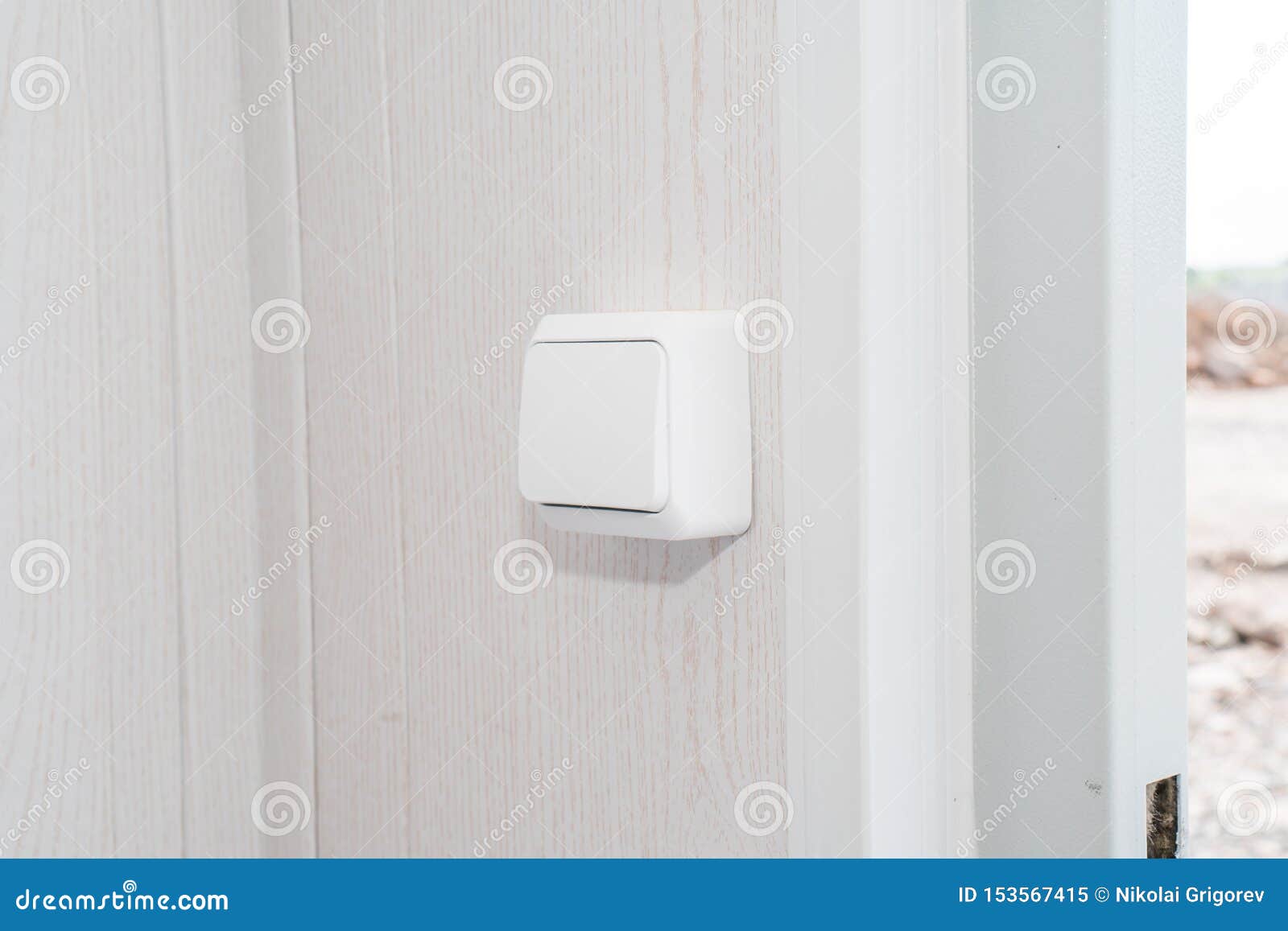 The Photo of the White Electric Switch Stock Image - Image of concept ...