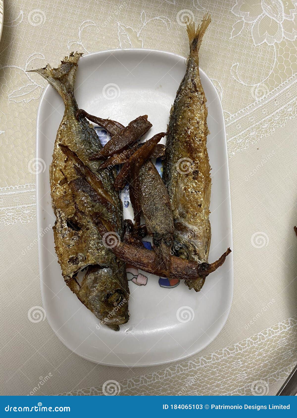 Photo of Whole Fried or Grilled Mackerel or Oily Fish Stock Image ...