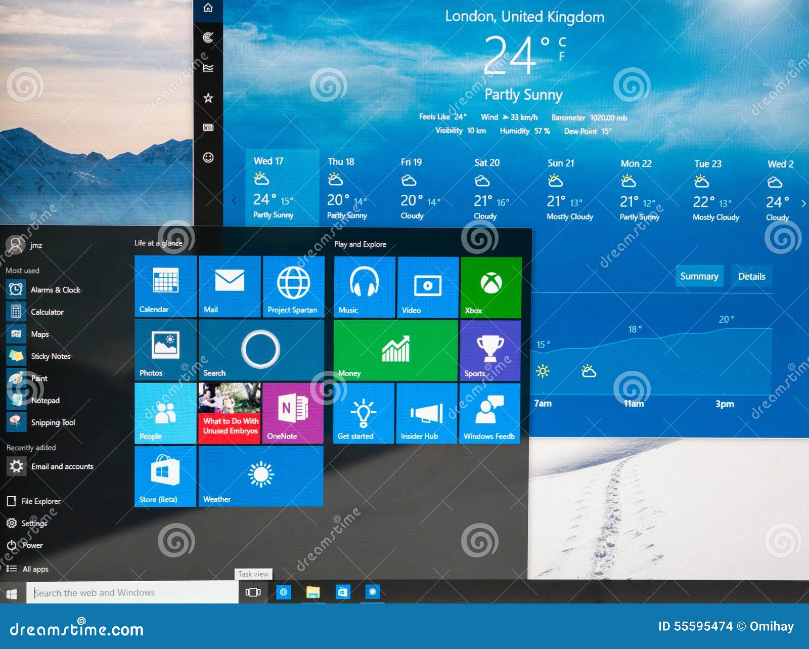 Photo of Windows 10 Insider Preview Running on a Pc Editorial Stock ...