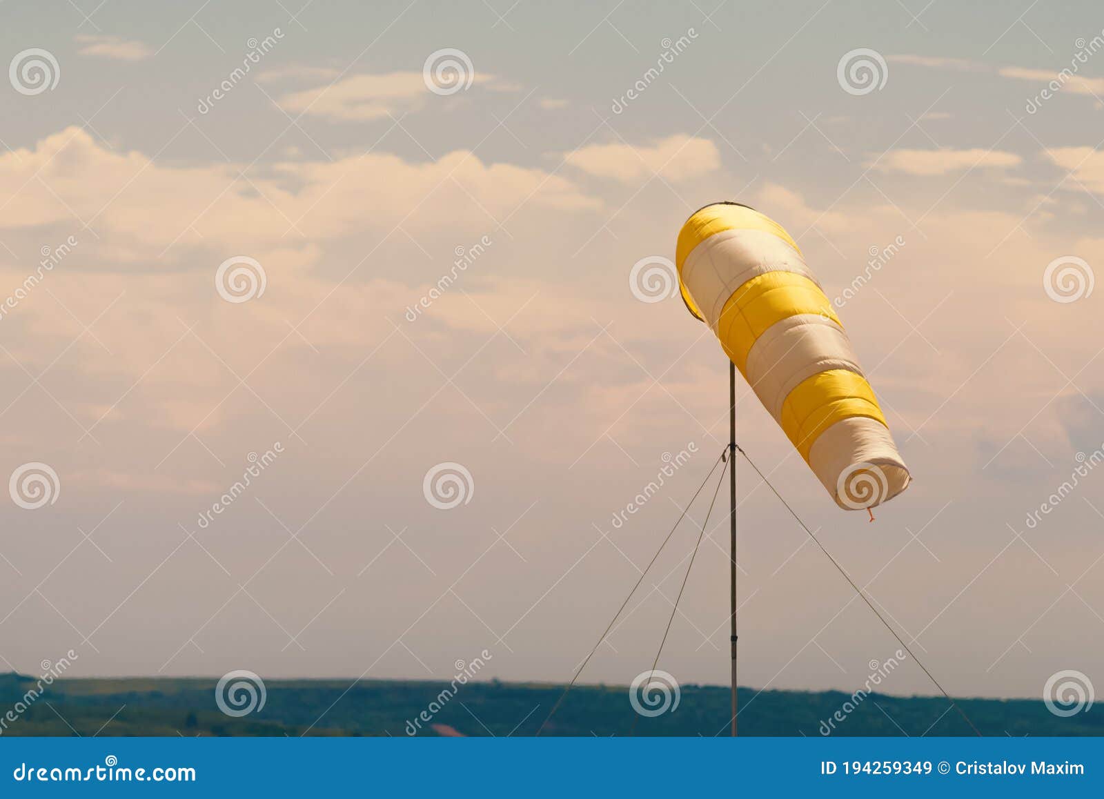Photo of Windsock Indicator of Wind on Runway Airport Stock Image ...