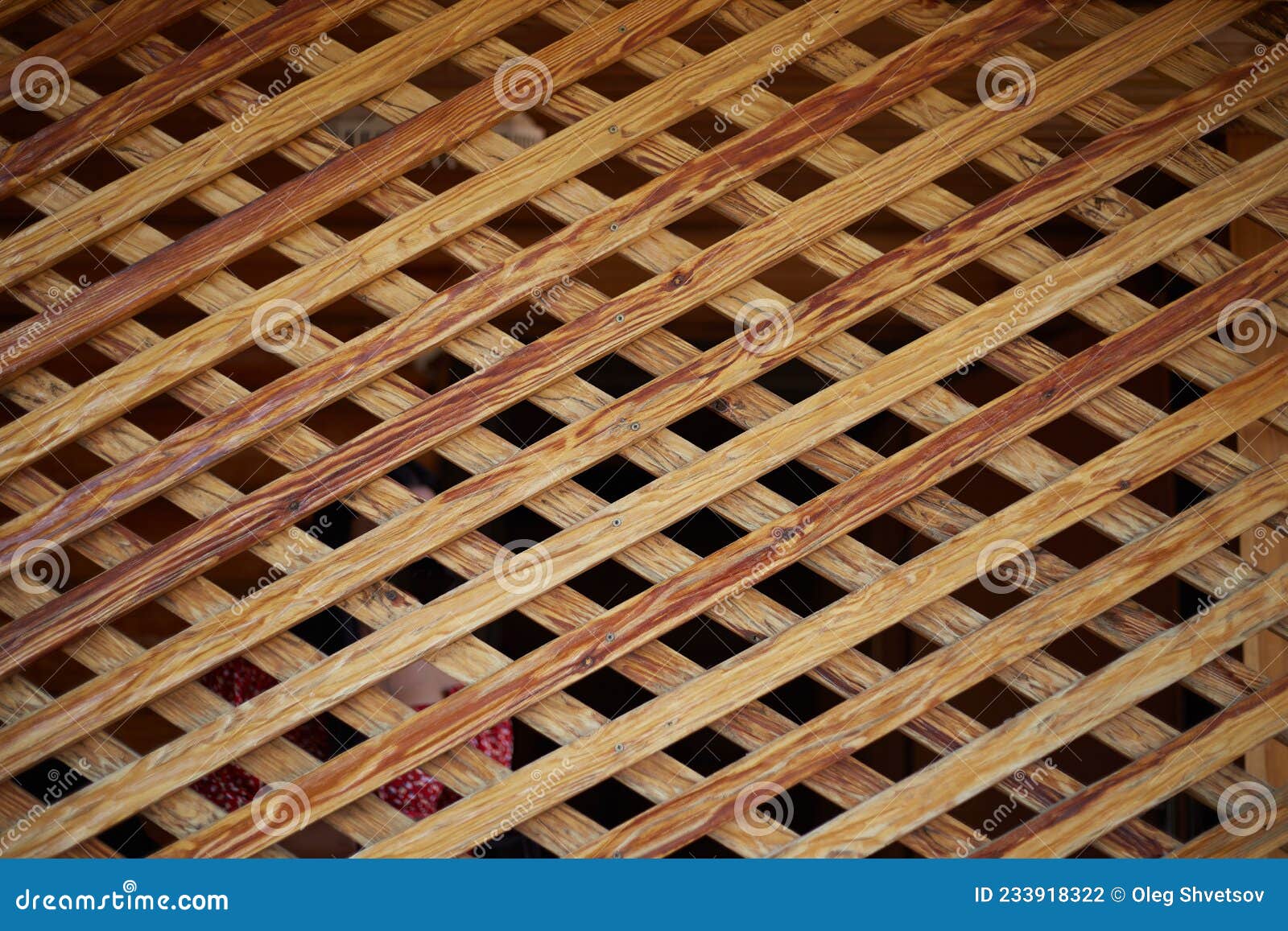 Photo of the Wooden Lattice of the Veranda Window Wooden Pattern Grid ...