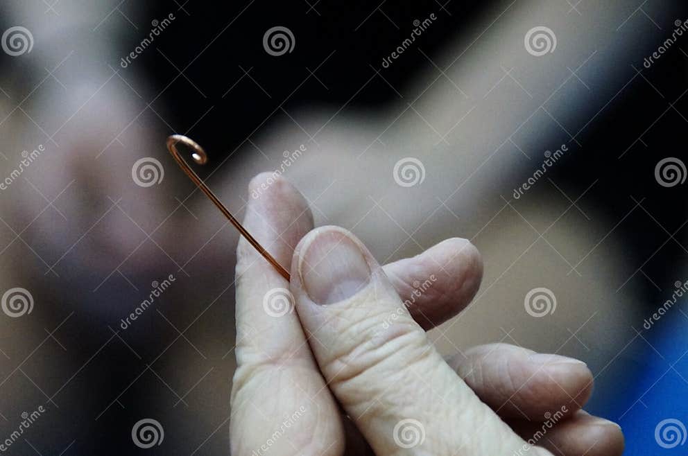 Hand Made Work with Wire in Wire Stock Image - Image of workspace ...