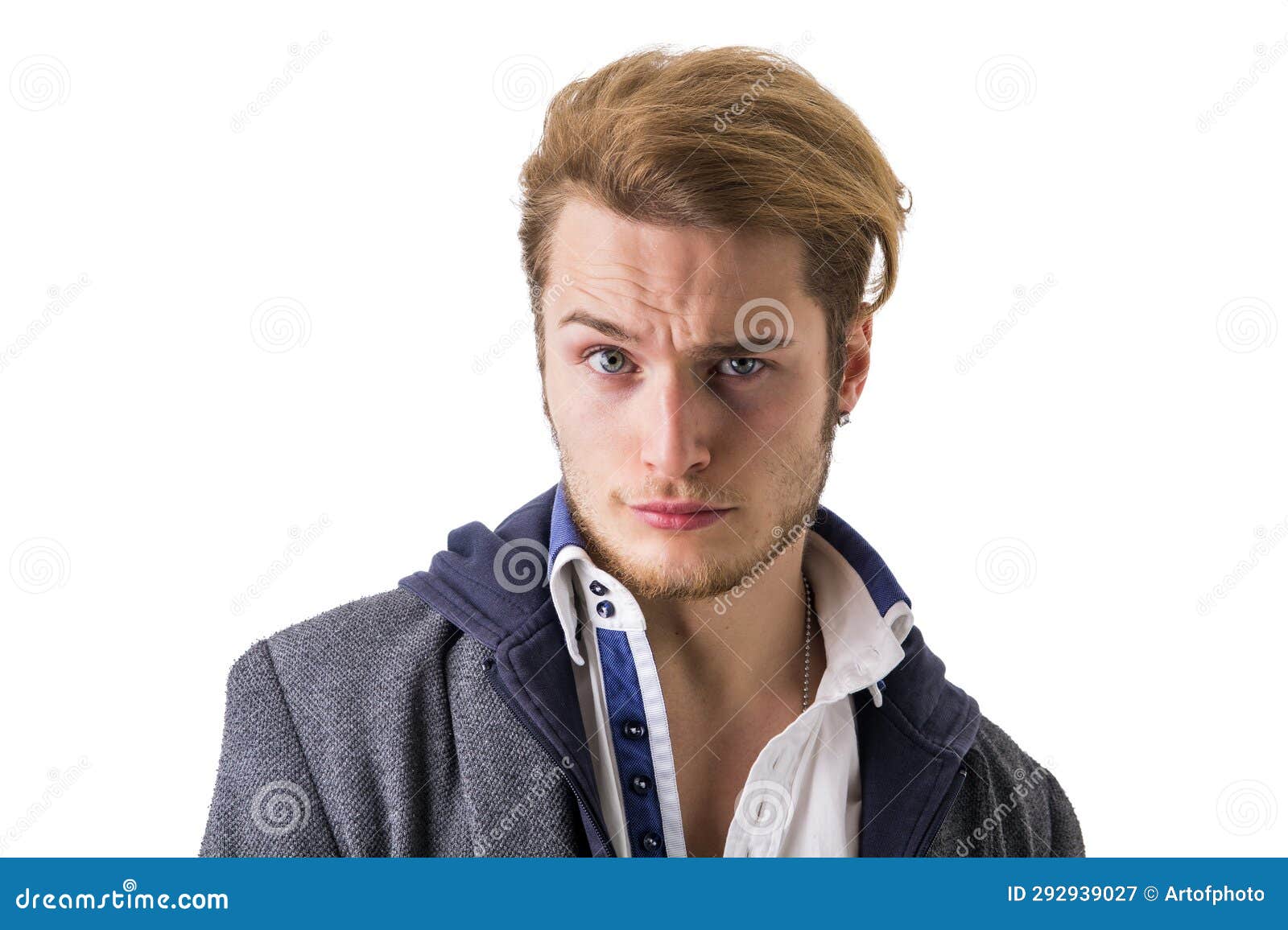 Photo of a Worried Young Man with an Expression of Concern on His Face ...