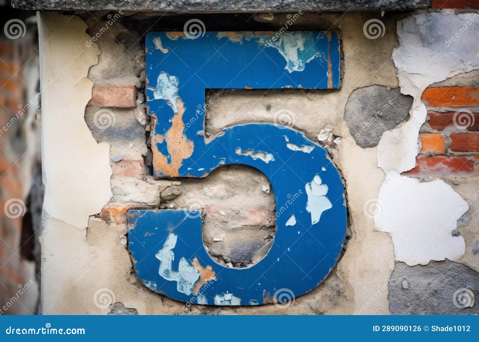 Number 5 on a Building stock illustration. Illustration of brick ...