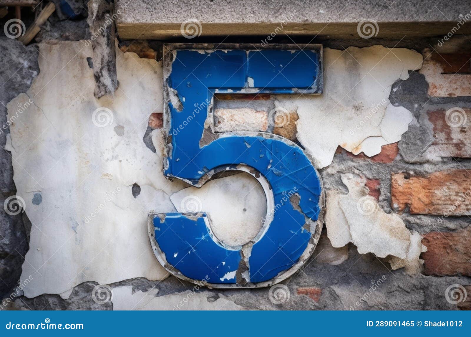 Number 5 on a Building stock illustration. Illustration of wall - 289091465
