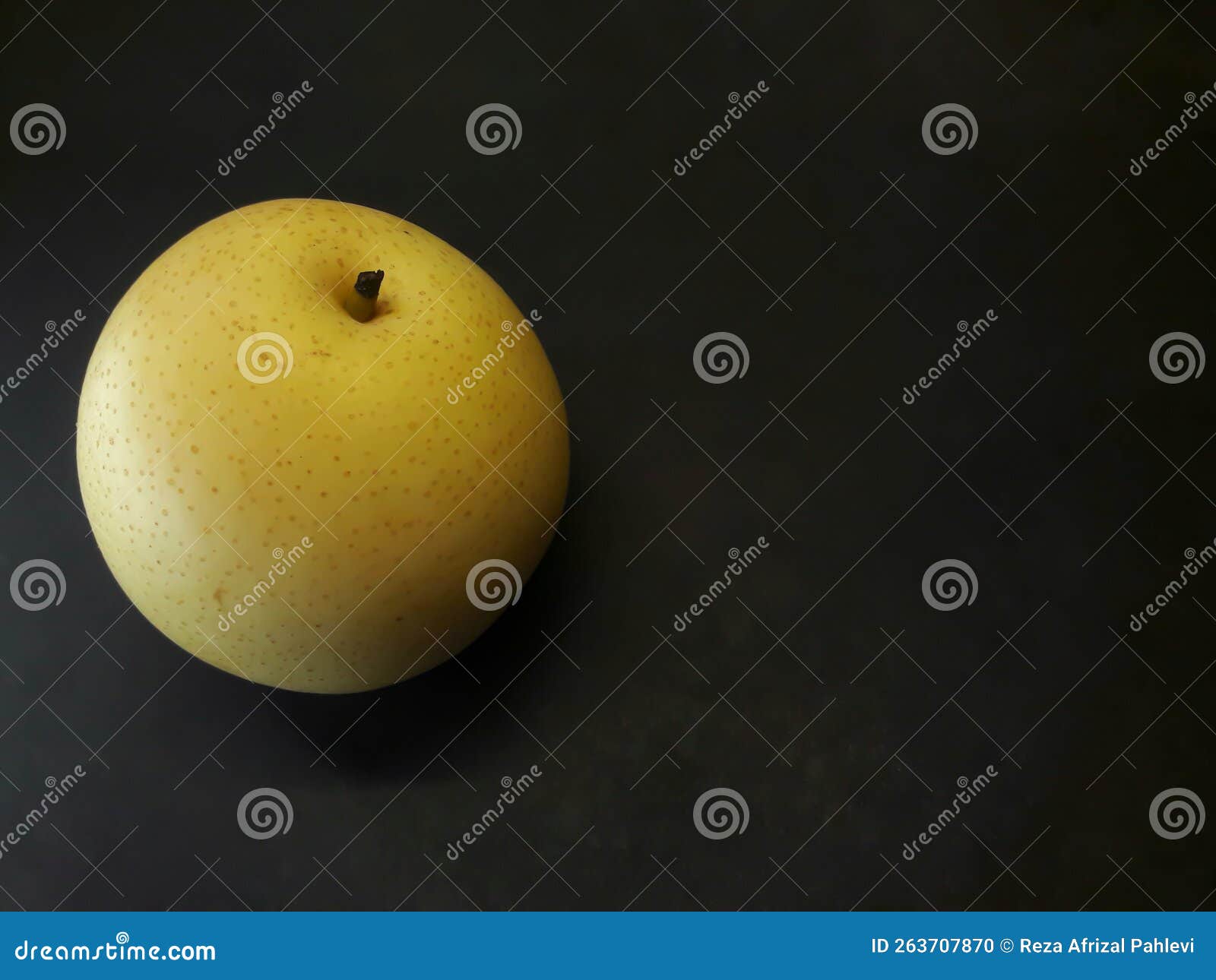 Photo of a Yellow Pear on a Black Background Stock Photo - Image of ...