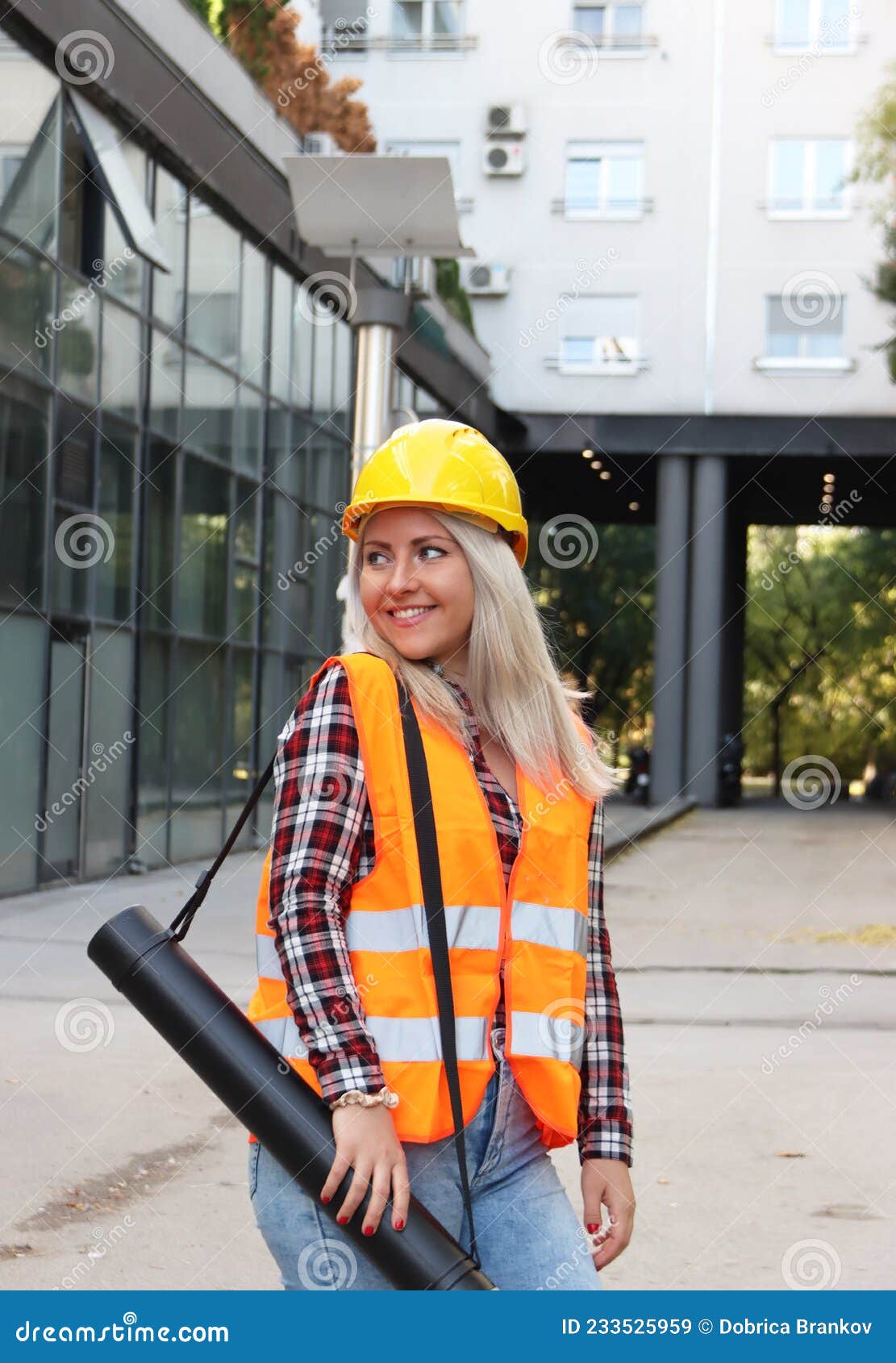 Photo2. a Young Lady. a Civil Engineer. Stock Image - Image of photo2 ...