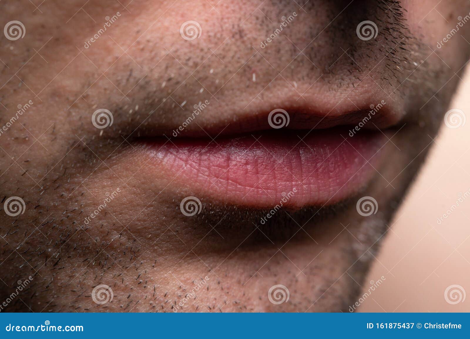 Photo of Young Man with Bristle, Close Up Stock Image - Image of young ...