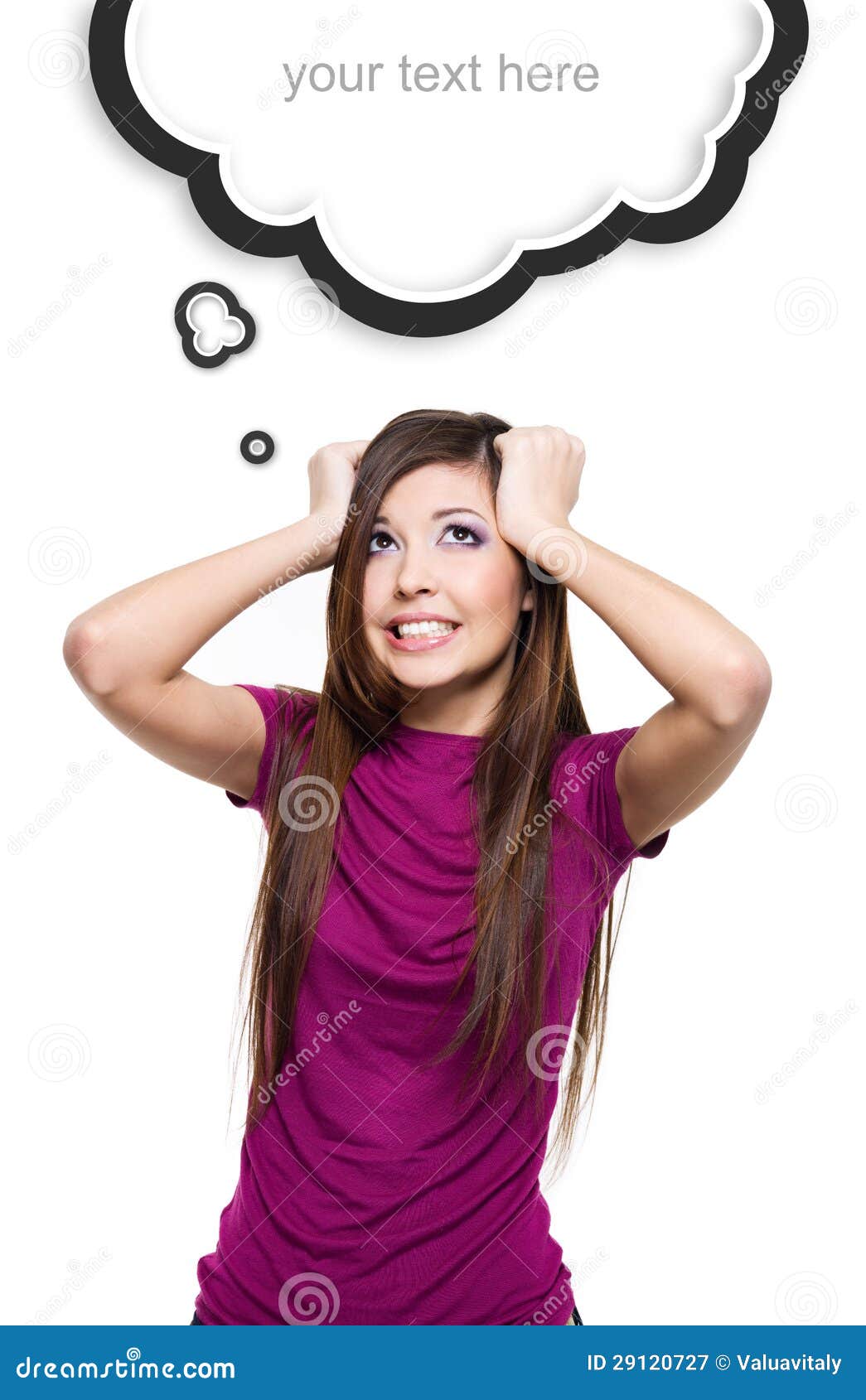 Photo of Young Woman Having Stress. Stock Image - Image of stress ...