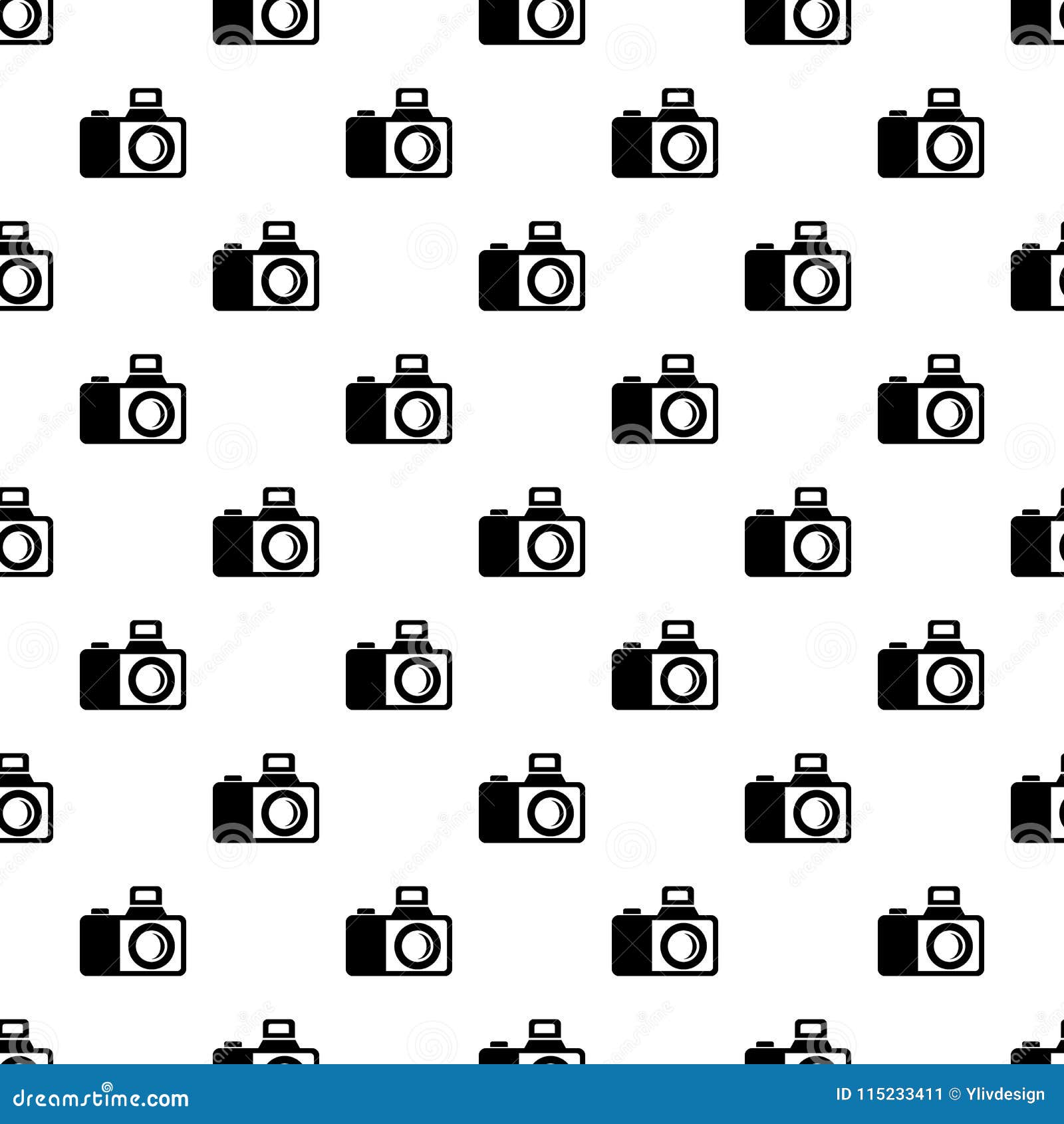 Photocamera Pattern Vector Seamless Stock Vector - Illustration of ...