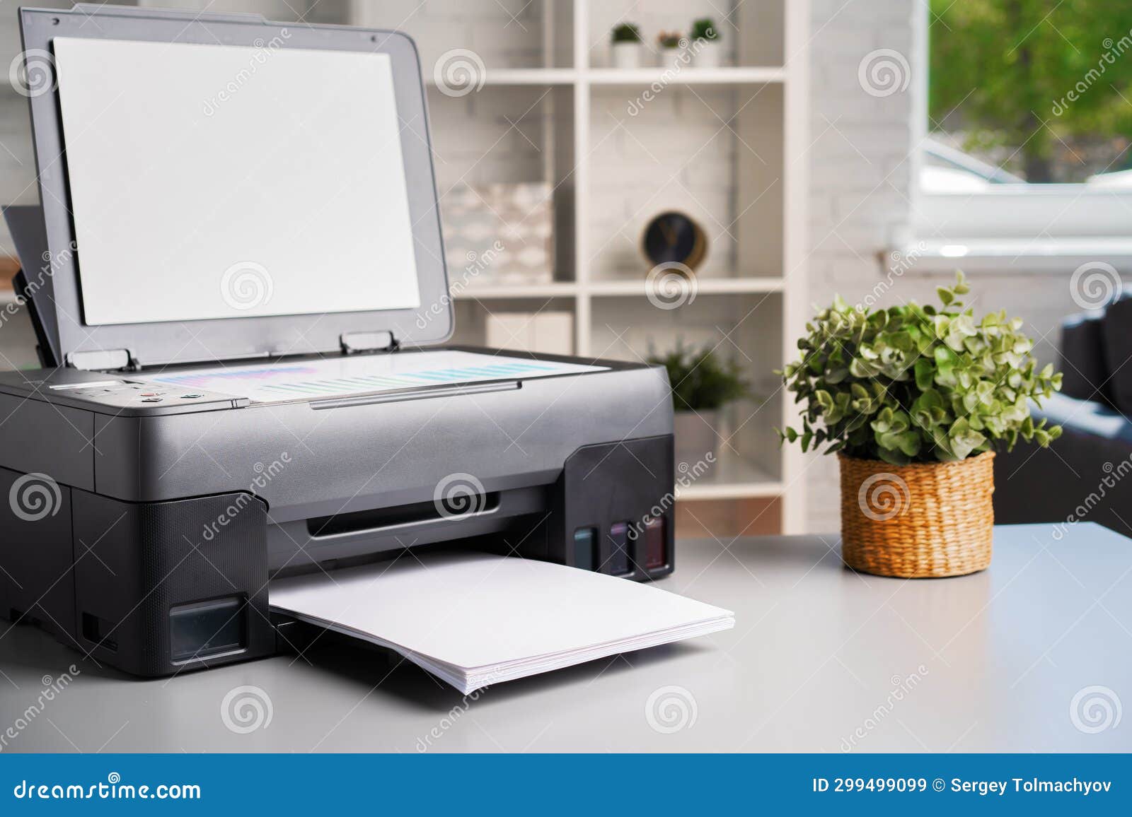 Photocopier Machine for Document Printing in the Office Stock Image ...