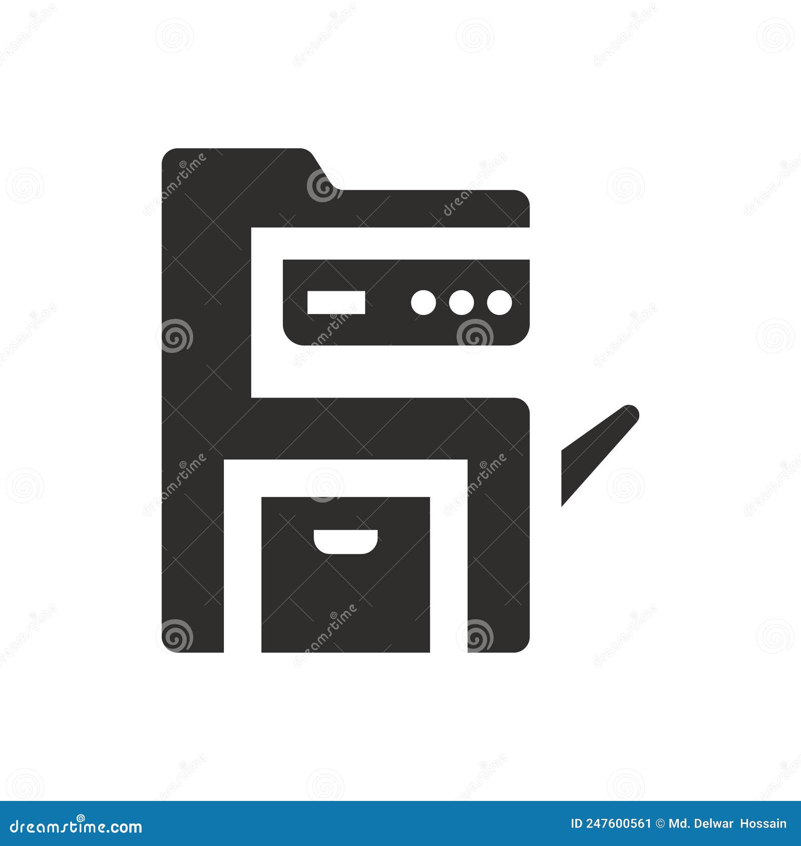 Photocopier machine icon stock vector. Illustration of copy - 247600561