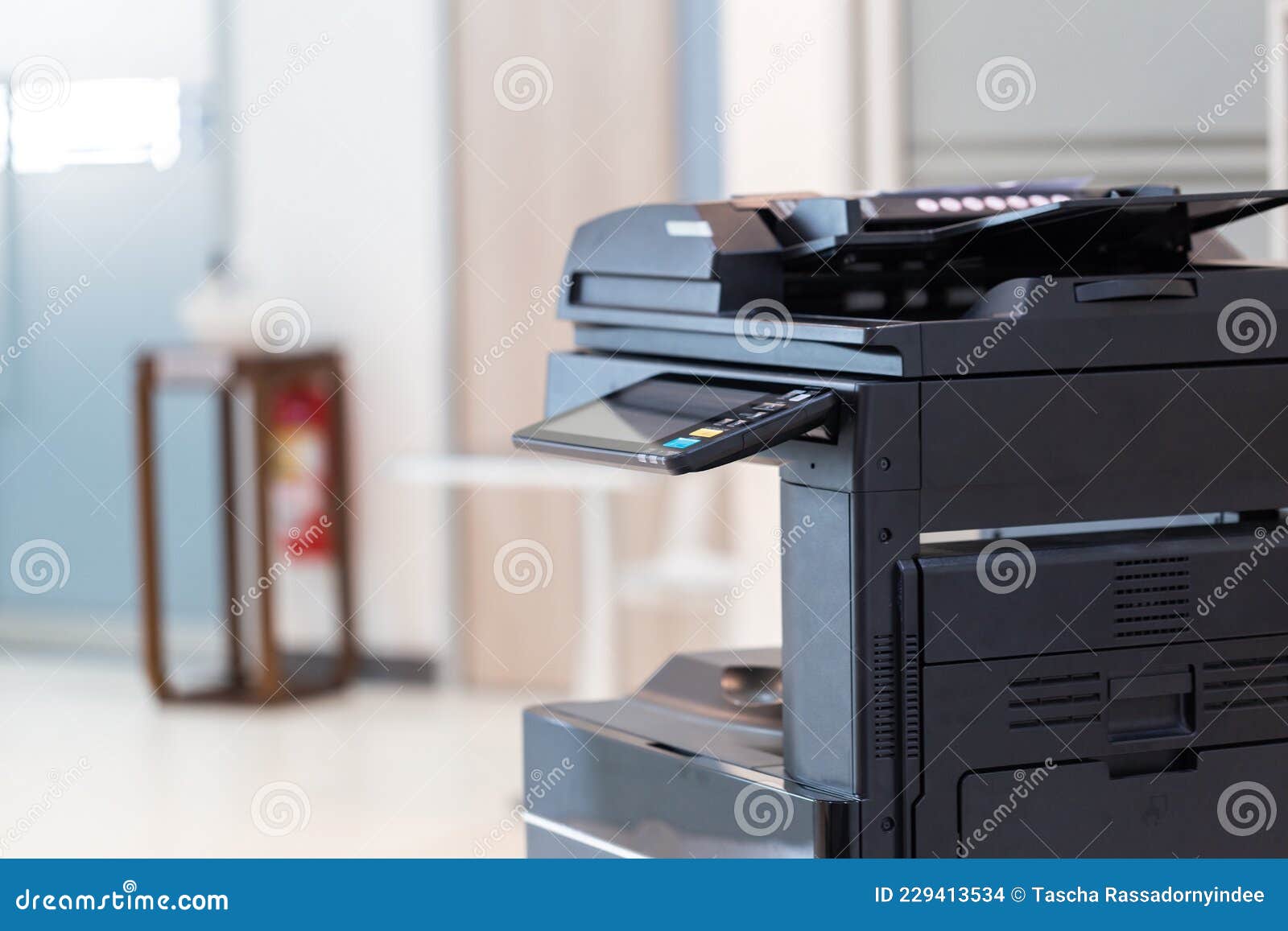 Photocopier or Network Printer is Office Worker Tool Equipment for ...