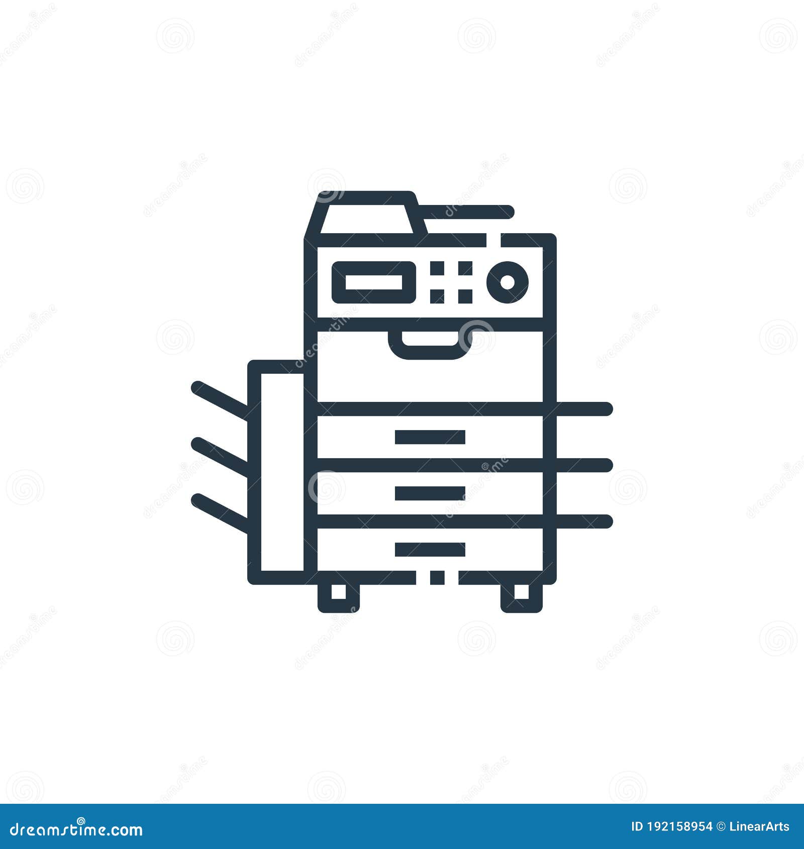Photocopy Icon Vector from Office Concept. Thin Line Illustration of ...