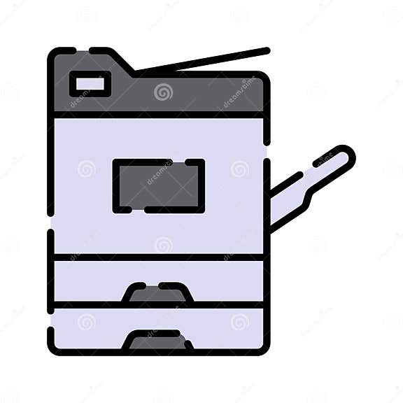 Photocopy Machine stock illustration. Illustration of outline - 338452348