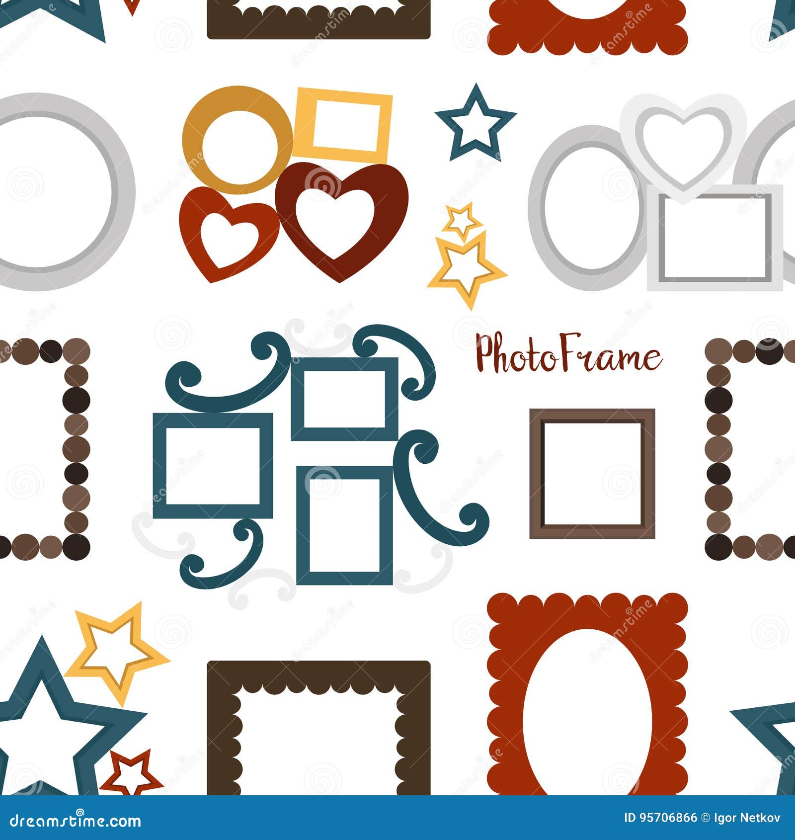 PhotoFrame set pattern stock vector. Illustration of cute - 95706866