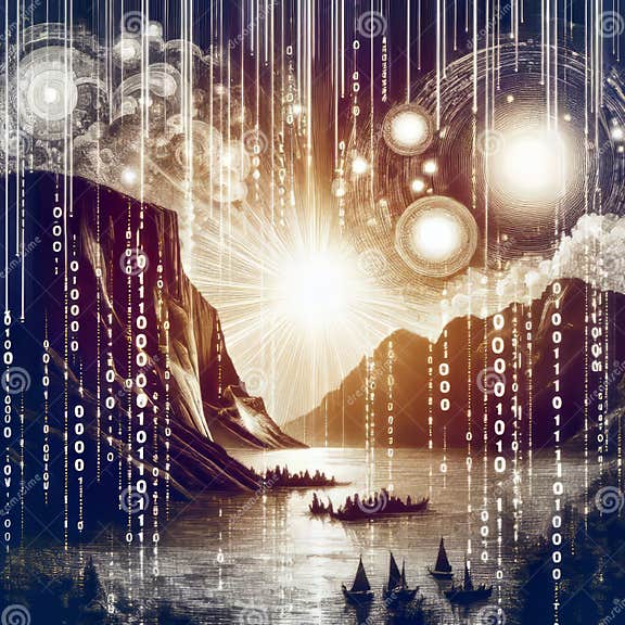 Photogram Matrix Code a Detailed Photogram is Overlaid with a Ma Stock ...