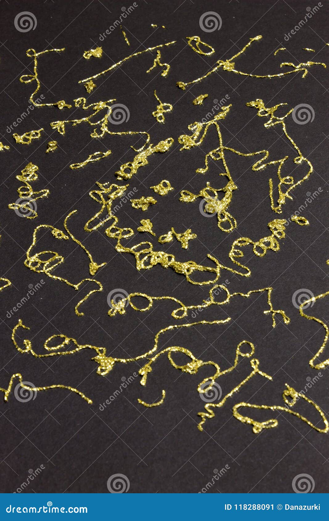 Gold Paint Splatter on a Black Background Stock Image - Image of ...