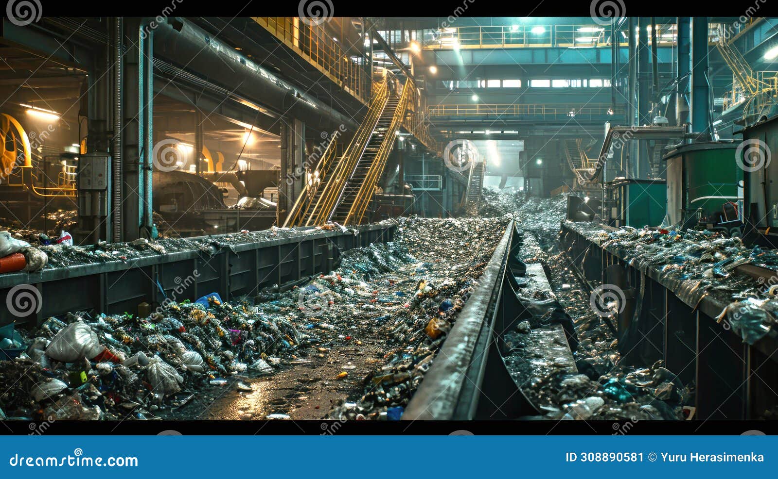 Large Pile of Trash in a Building Stock Illustration - Illustration of ...