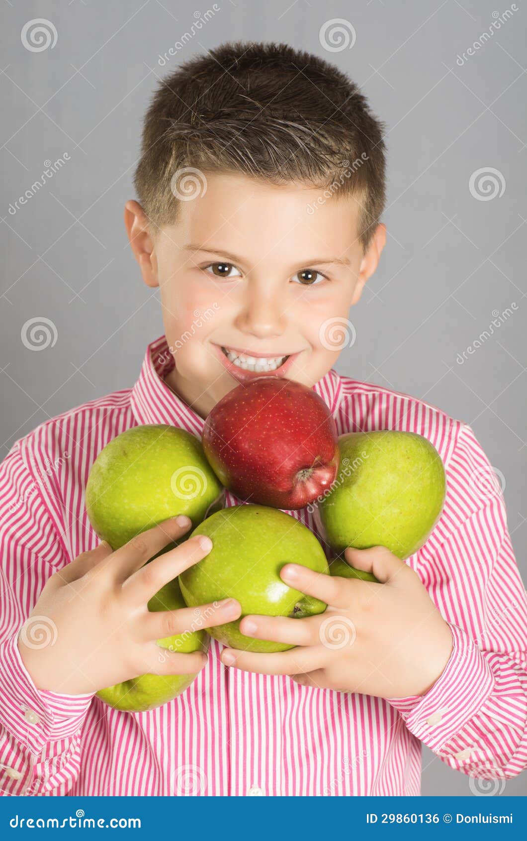 The child of apples 6 stock photo. Image of hand, happy - 29860136