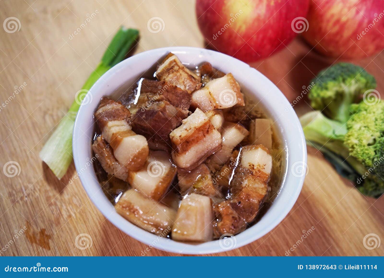 Pork Stewed in Traditional Techniques Stock Image - Image of pork ...