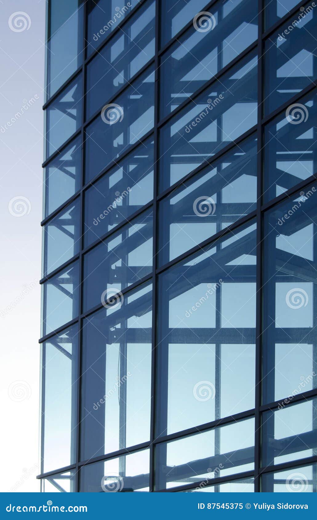 A Photograph Depicting the Corner of a Modern Building Stock Image ...