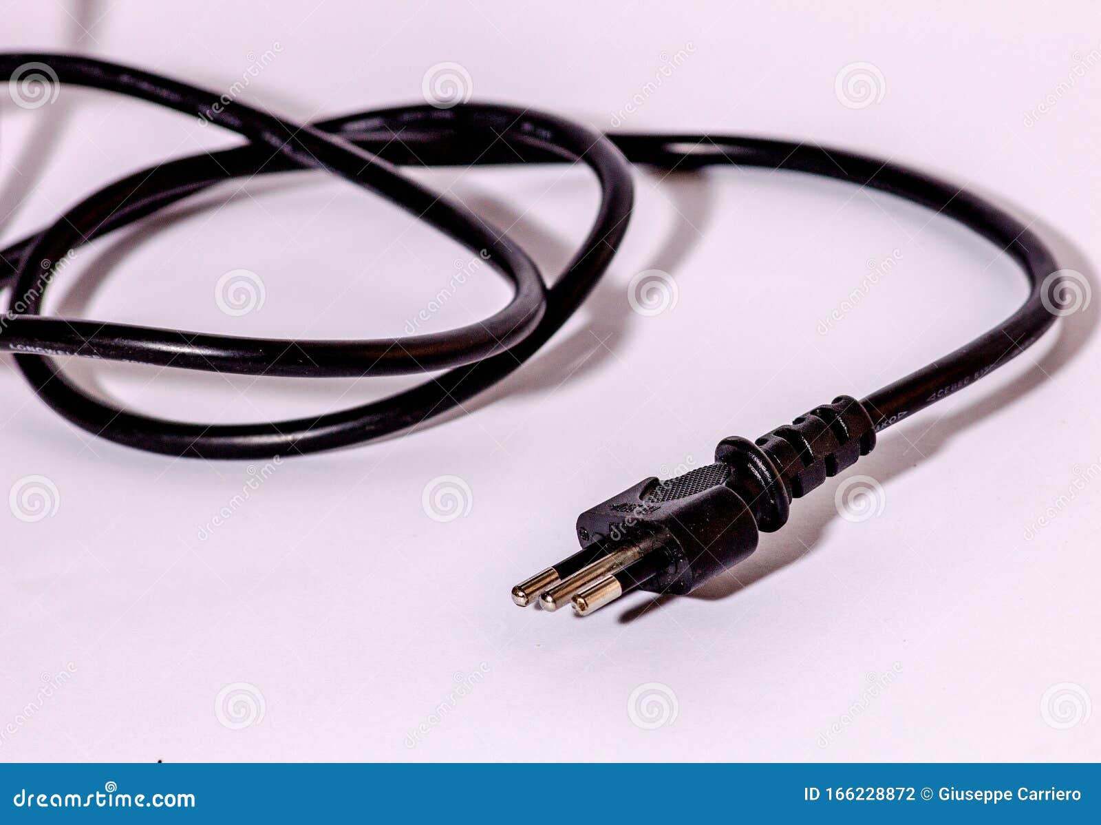 Photograph of an Electrical Cable with an Electrical Plug at the End ...
