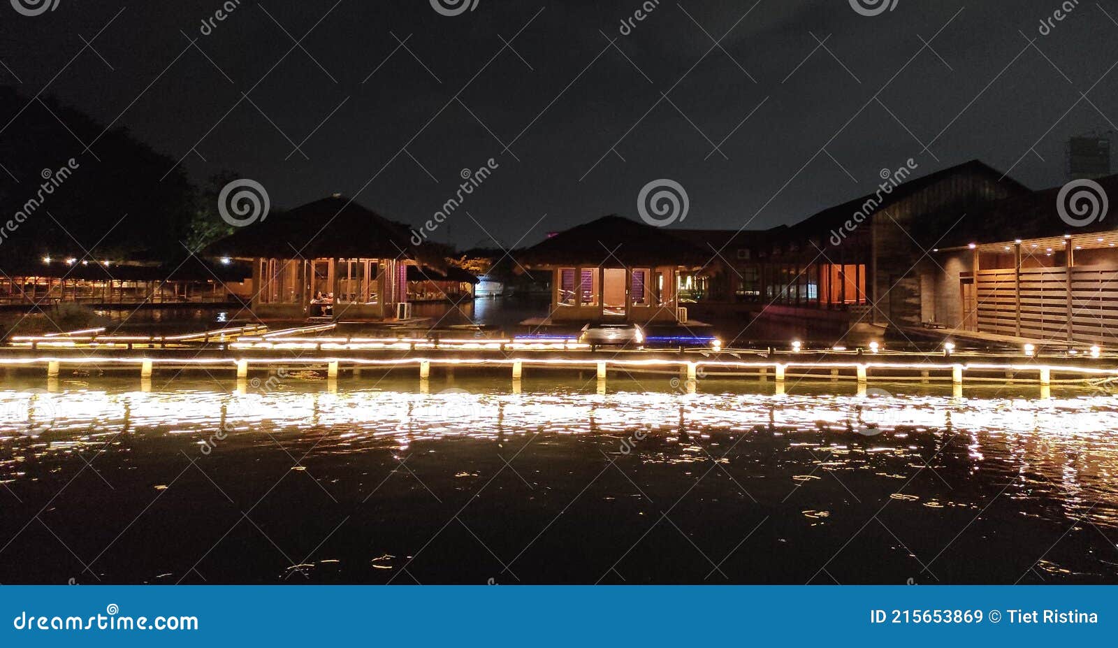 Photograph of Event at Night Time in Kampung Rawa Stock Image - Image ...