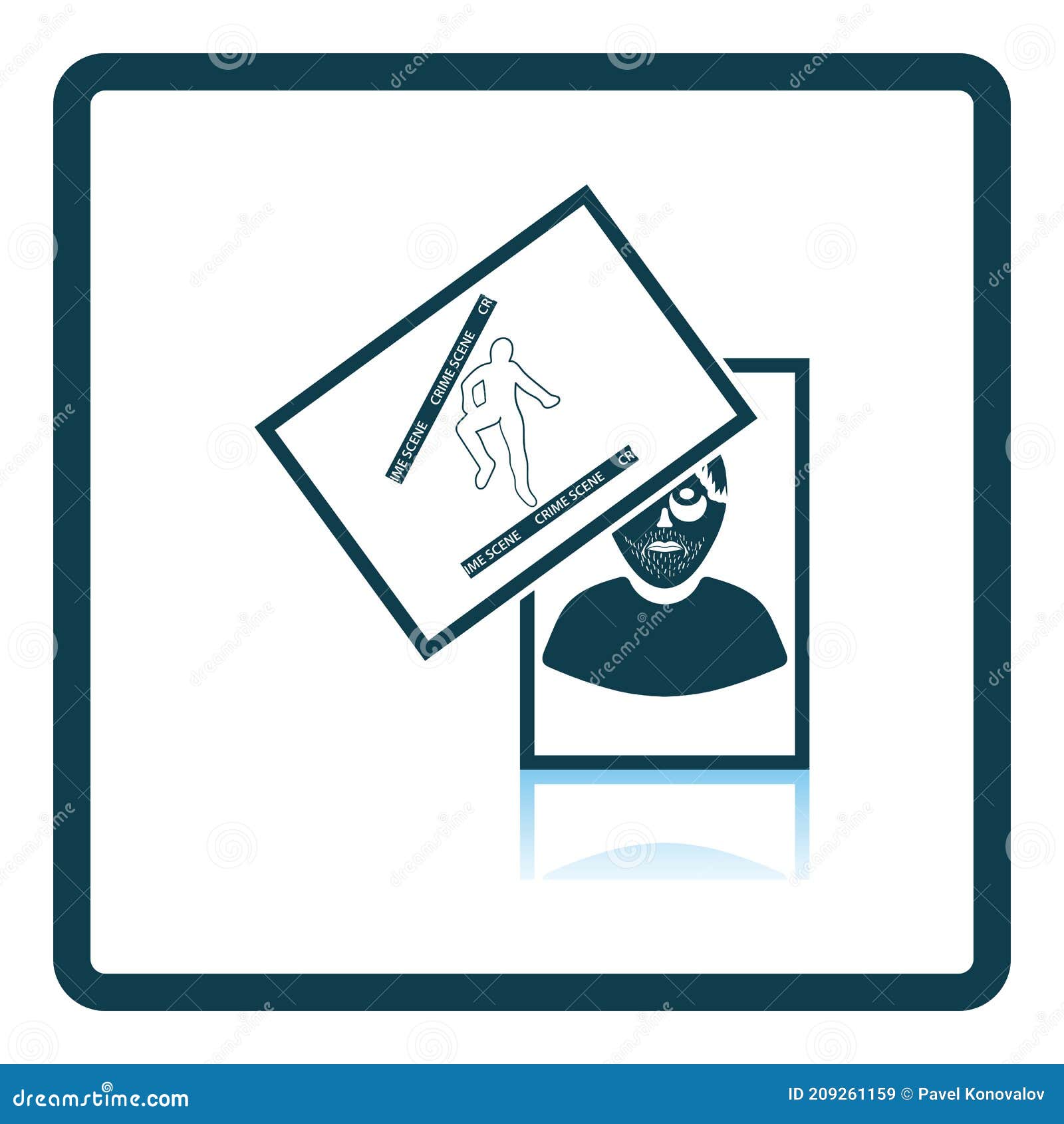 Photograph Evidence Icon stock vector. Illustration of blank - 209261159